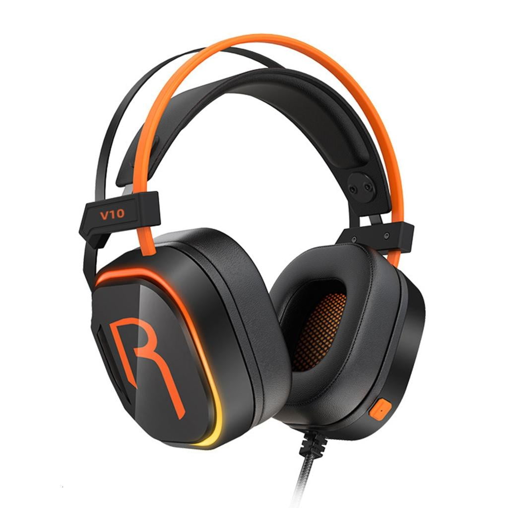 WE-POLUJ USB Headphones Corded Over Ear PC Headsets with Colorful ...
