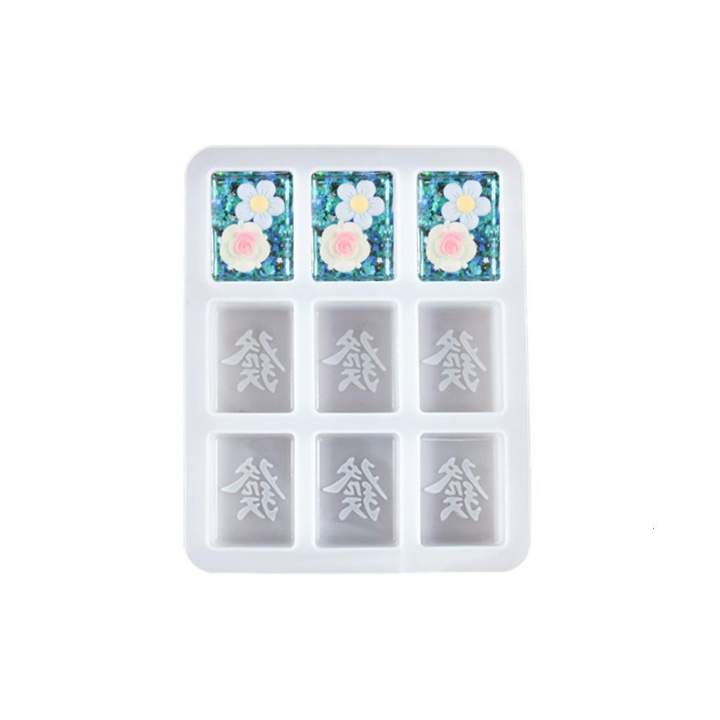 WE-POLUJ Unique Mahjong Decorations Crafting Silicone Mold Flexible ...