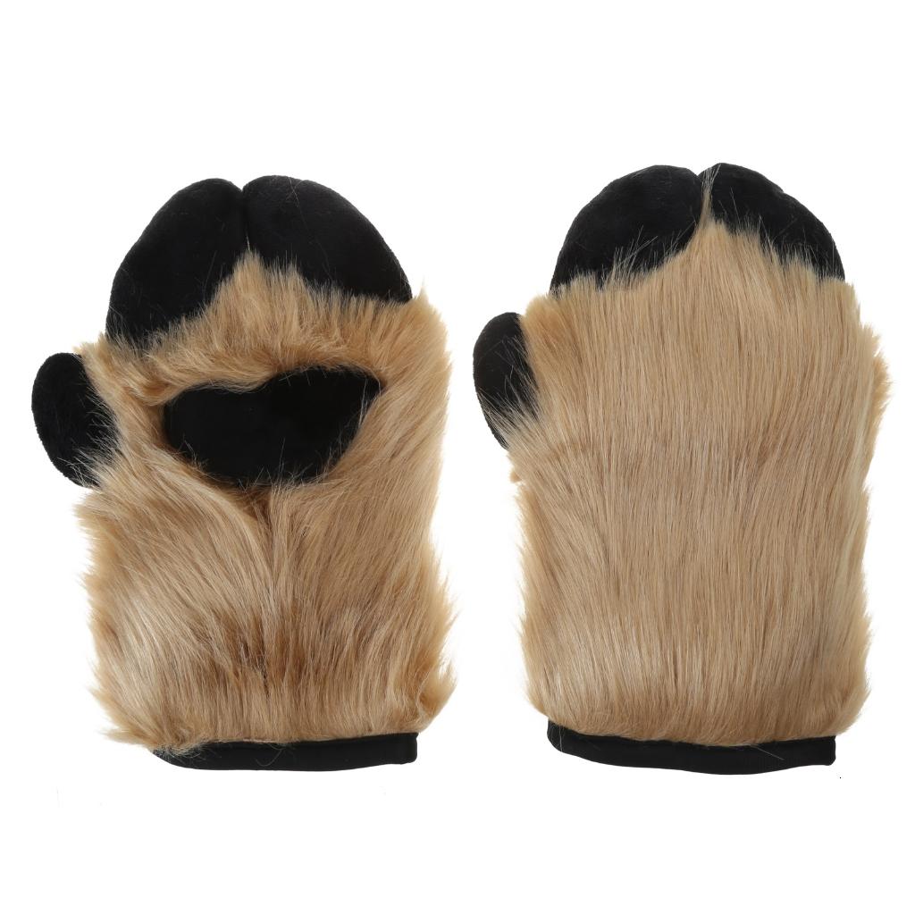 WE-POLUJ Unisex Cosplay Gloves Cartoon Sheep Hoof Shape Plush Gloves ...
