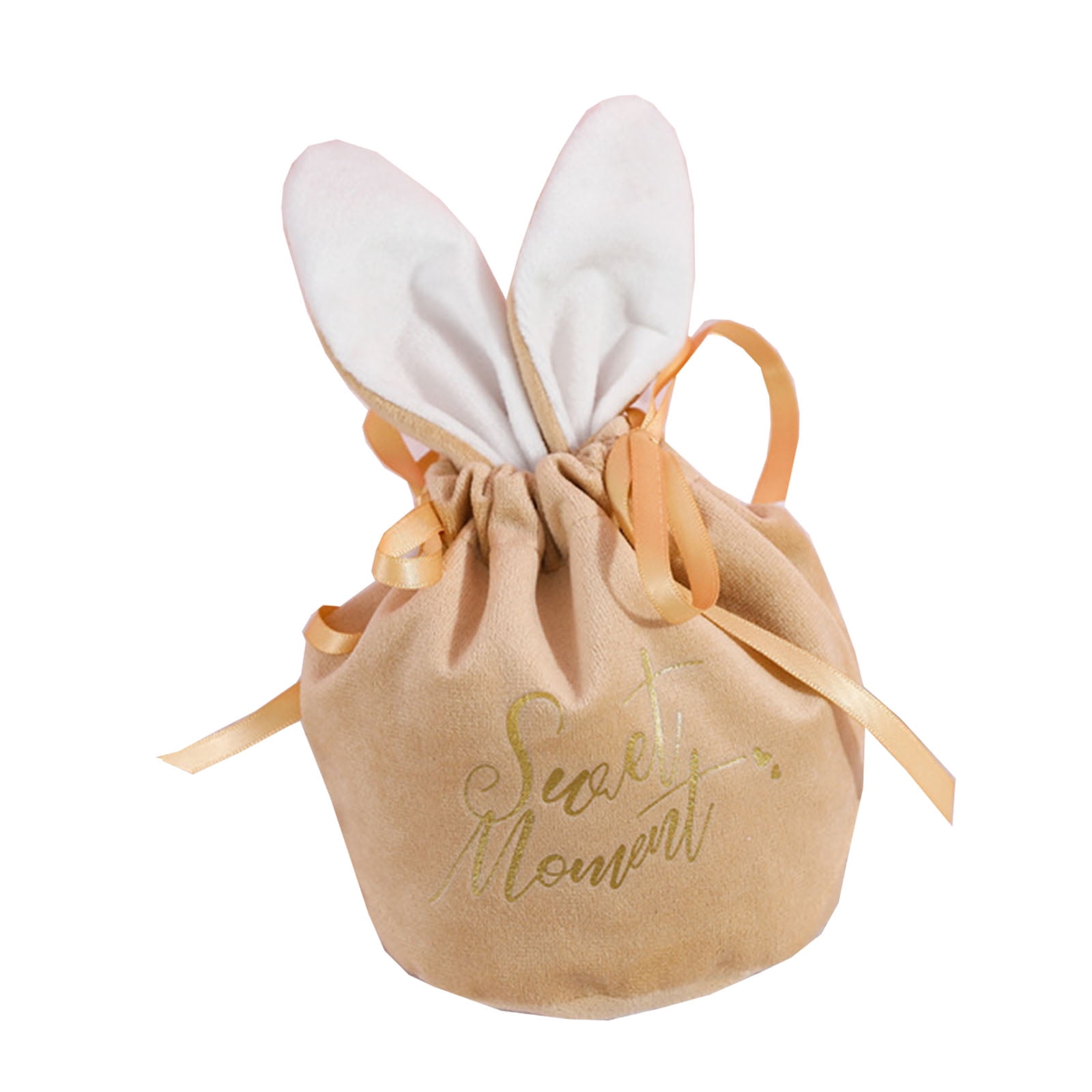 WE-POLUJ Velvet Candy Storage Bag Bunny Ear Packaging Pouch Easter Gift ...