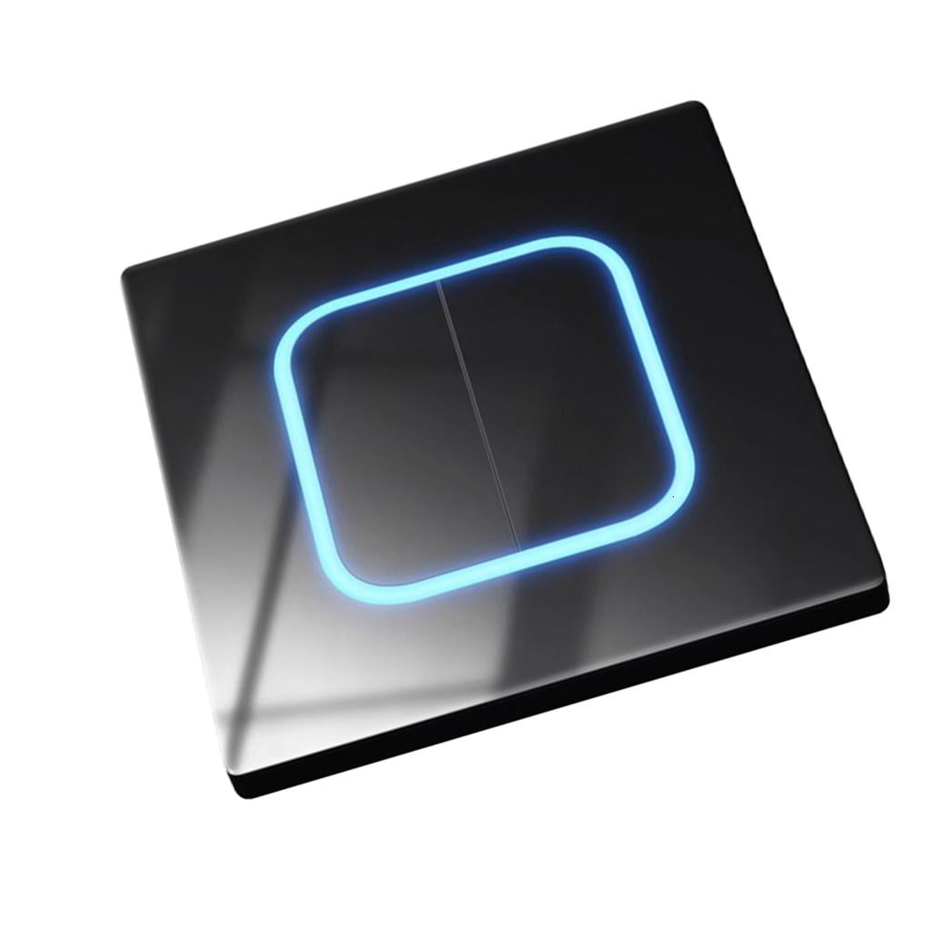WE-POLUJ Wall Light Button Switches Tempered Glass Wall Button Light ...