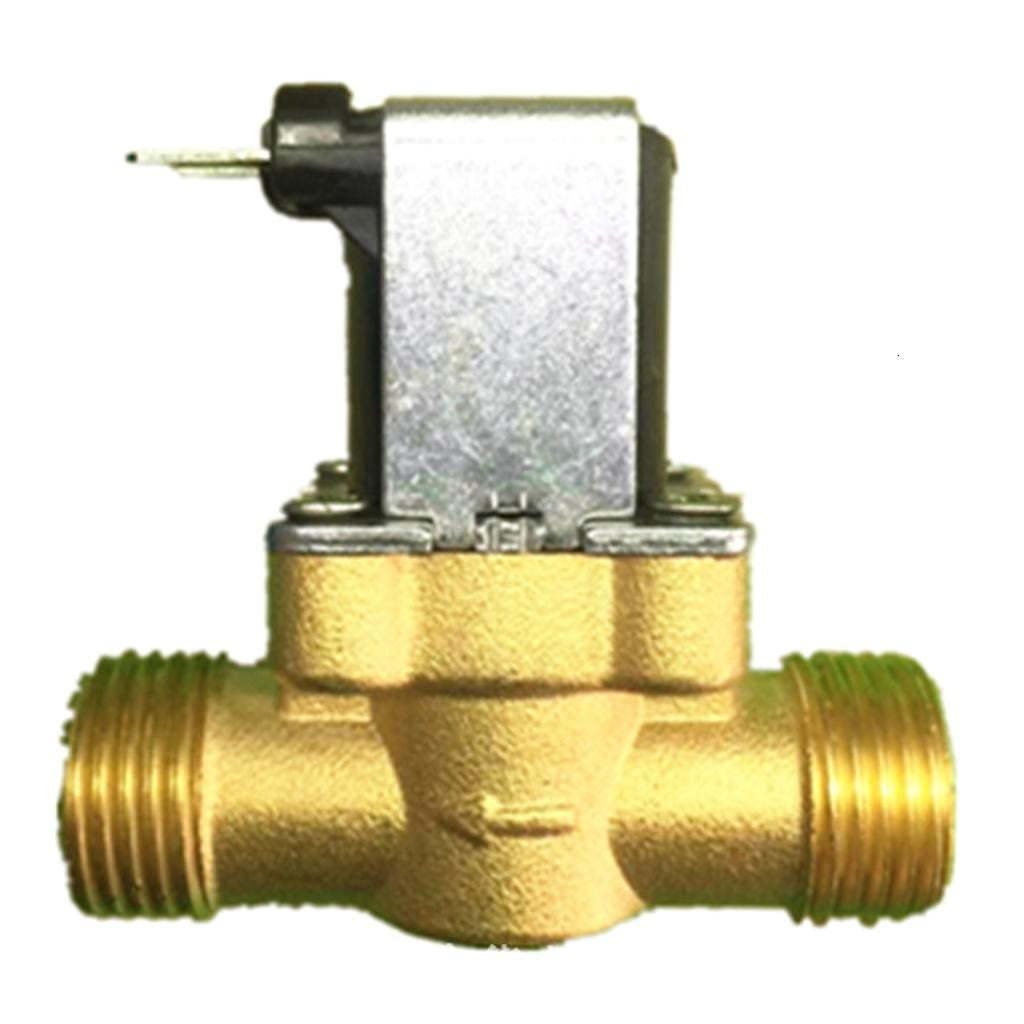WE-POLUJ Water Valve 1/2" Normally Closed Brass Electric Solenoid 2-Way Water Solenoid Valve 5V ...