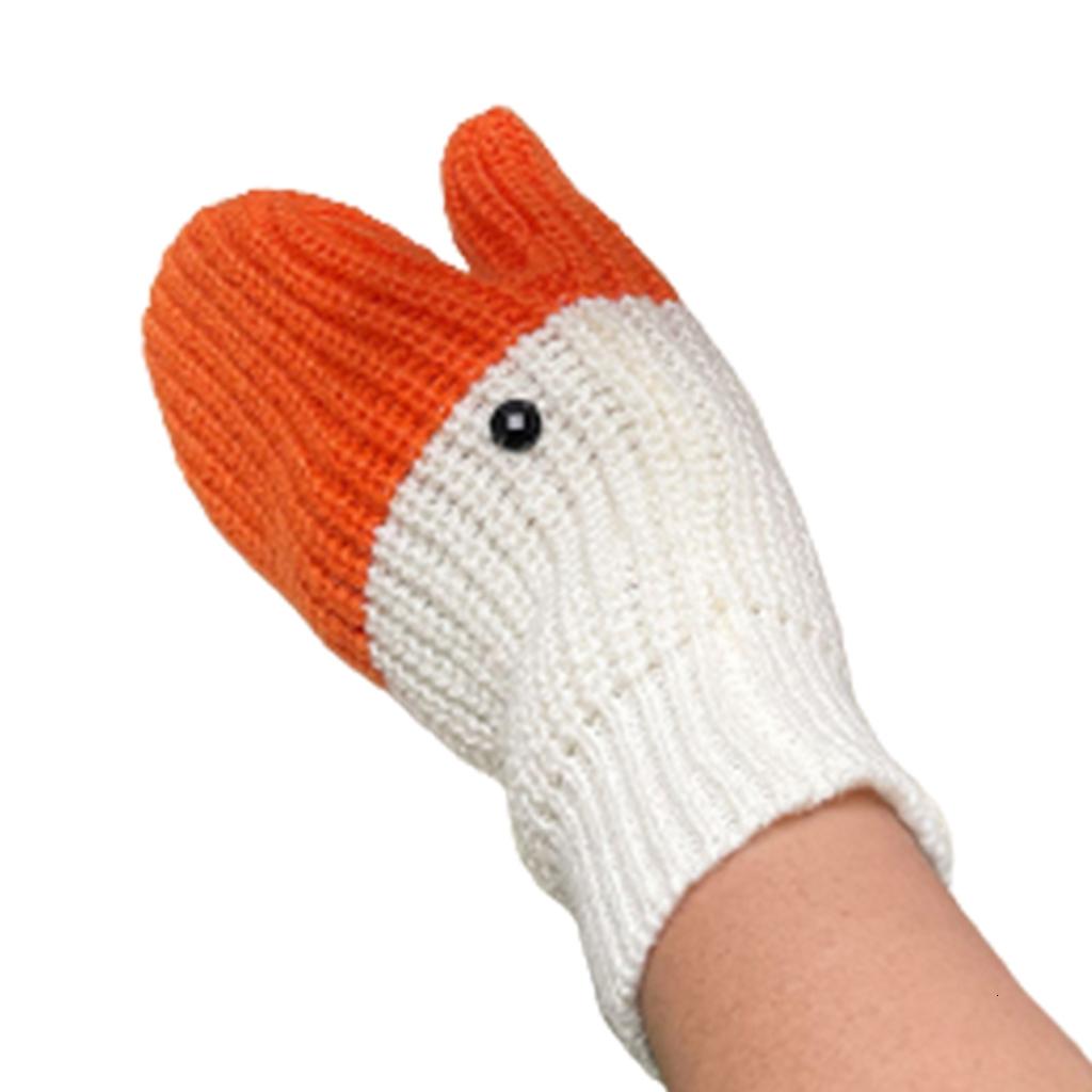 WE-POLUJ Women Soft Warm Stretch Knit Mittens Full Finger Cartoon ...