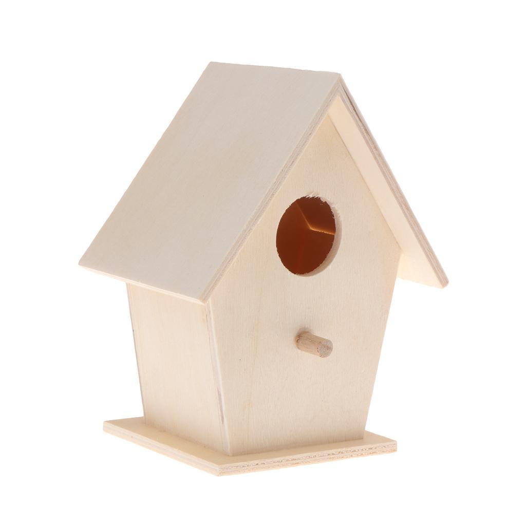 WE-POLUJ Wooden Bird House Solid Wood Birdhouse Weatherproof Nice Bird ...