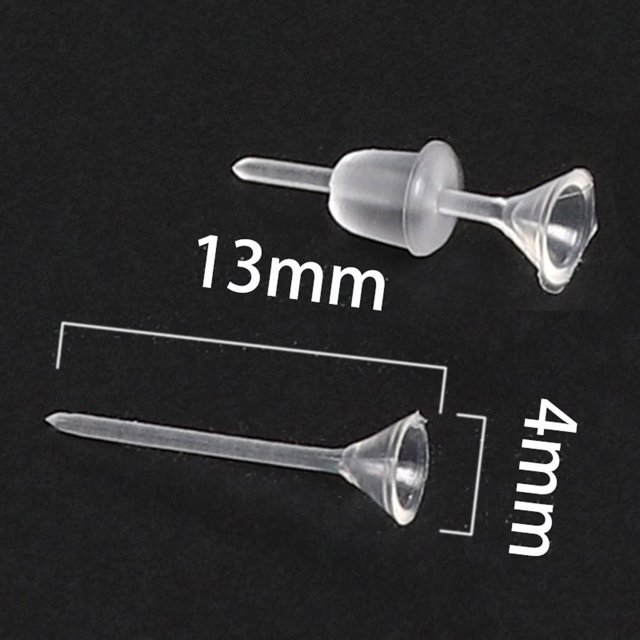 WE-POLUJ for Creative 100 Set Clear Earrings Ear Studs Piercing ...
