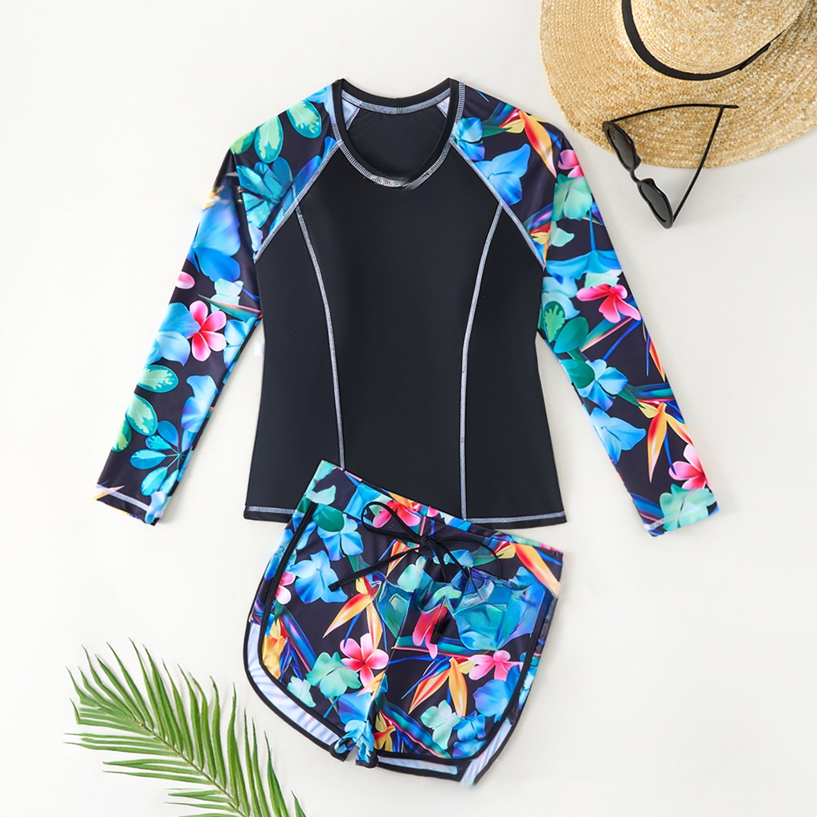 WEAIXIMIUNG 1 Piece Bathing Suit for Girls Long Sleeves Rash Guard ...