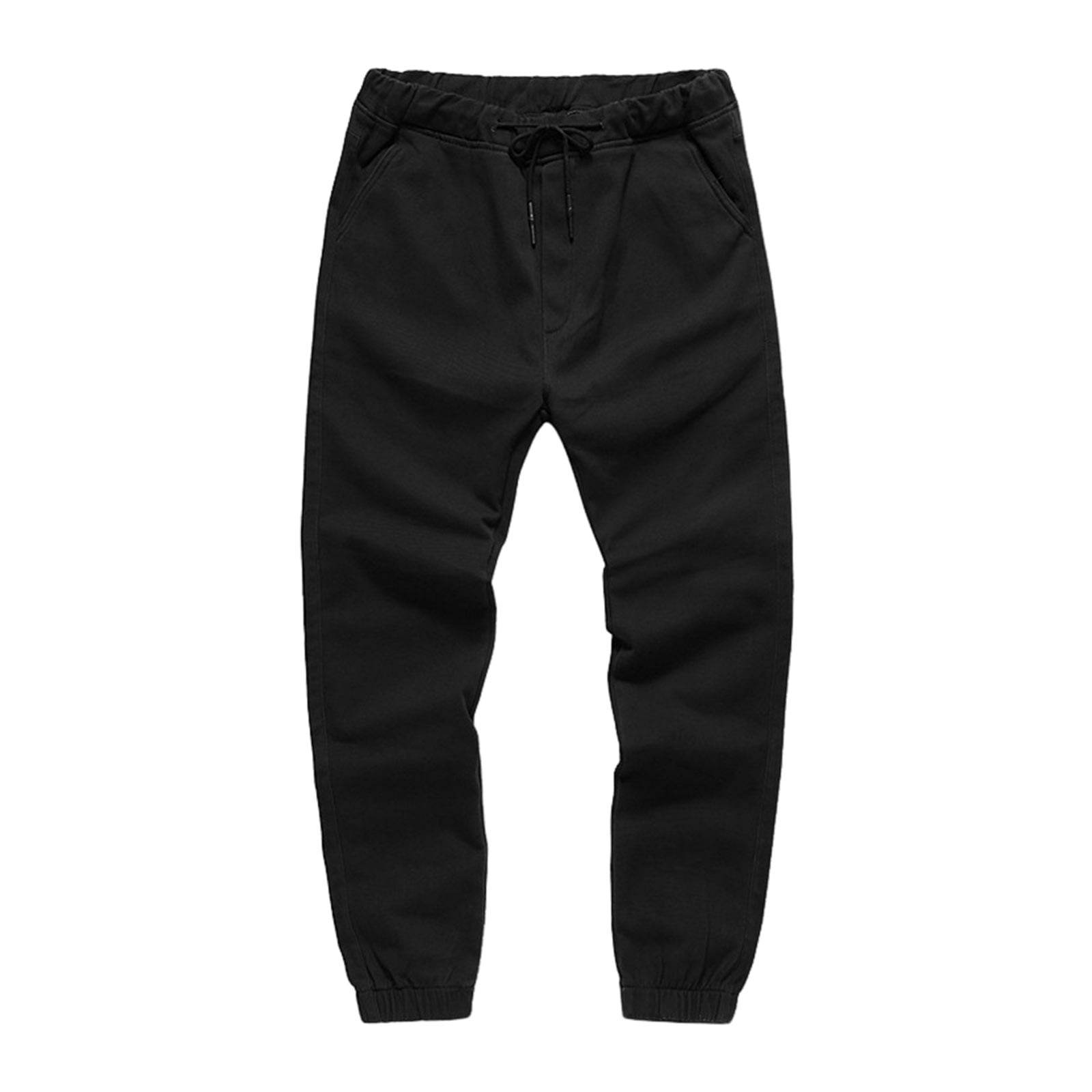Weaiximiung Black Men Cargo Pants Mens Fashion Trend Plush And Thick