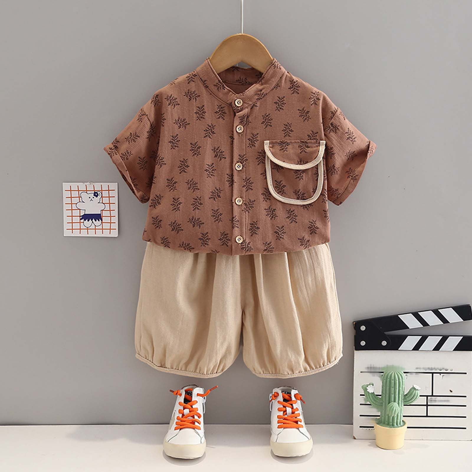WEAIXIMIUNG Boy Babies Toddler Boys' Two Piece Summer Set Lightweight ...