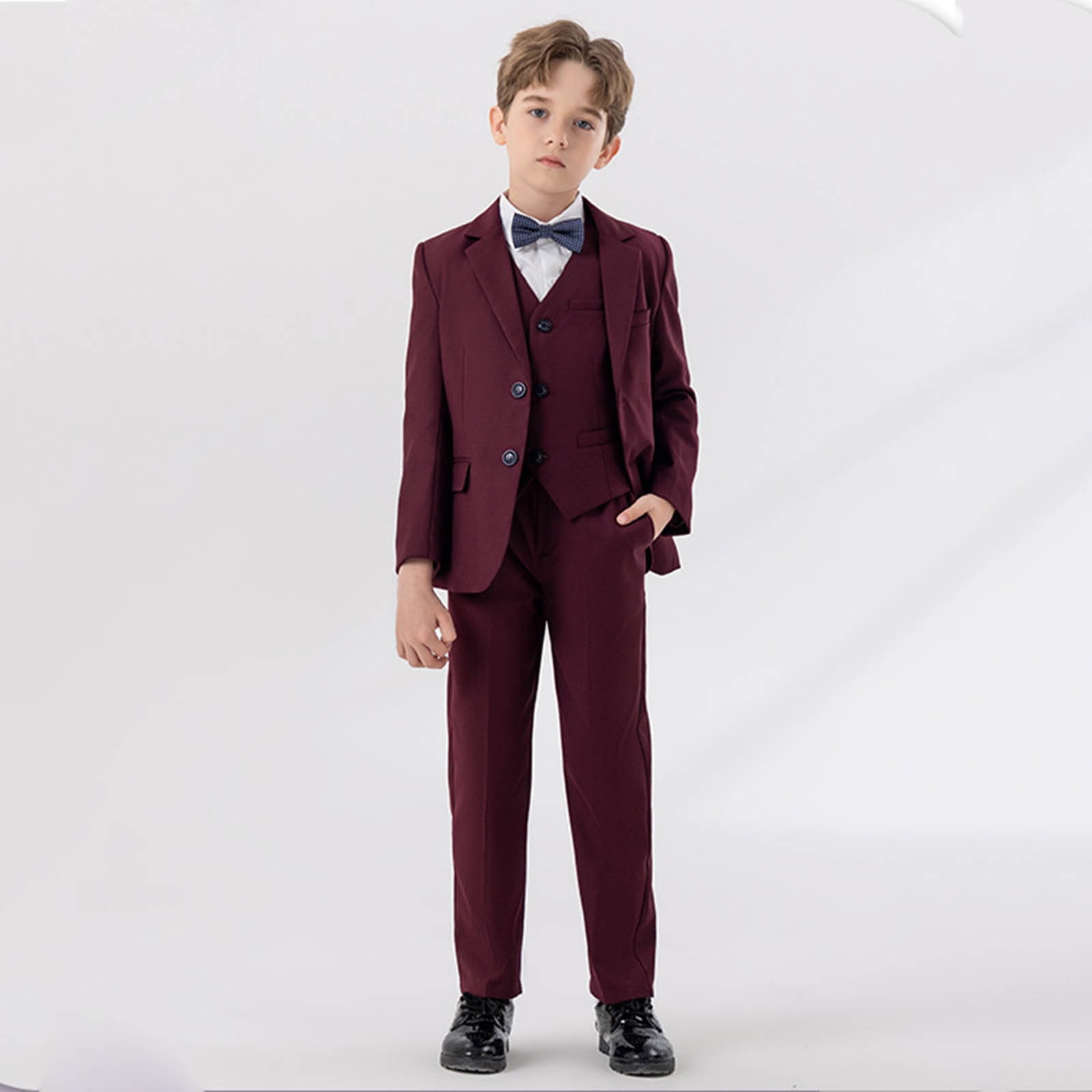 WEAIXIMIUNG Boys Clothes Size 8 Boys Business Suits Coat 4 Piece Outfit ...