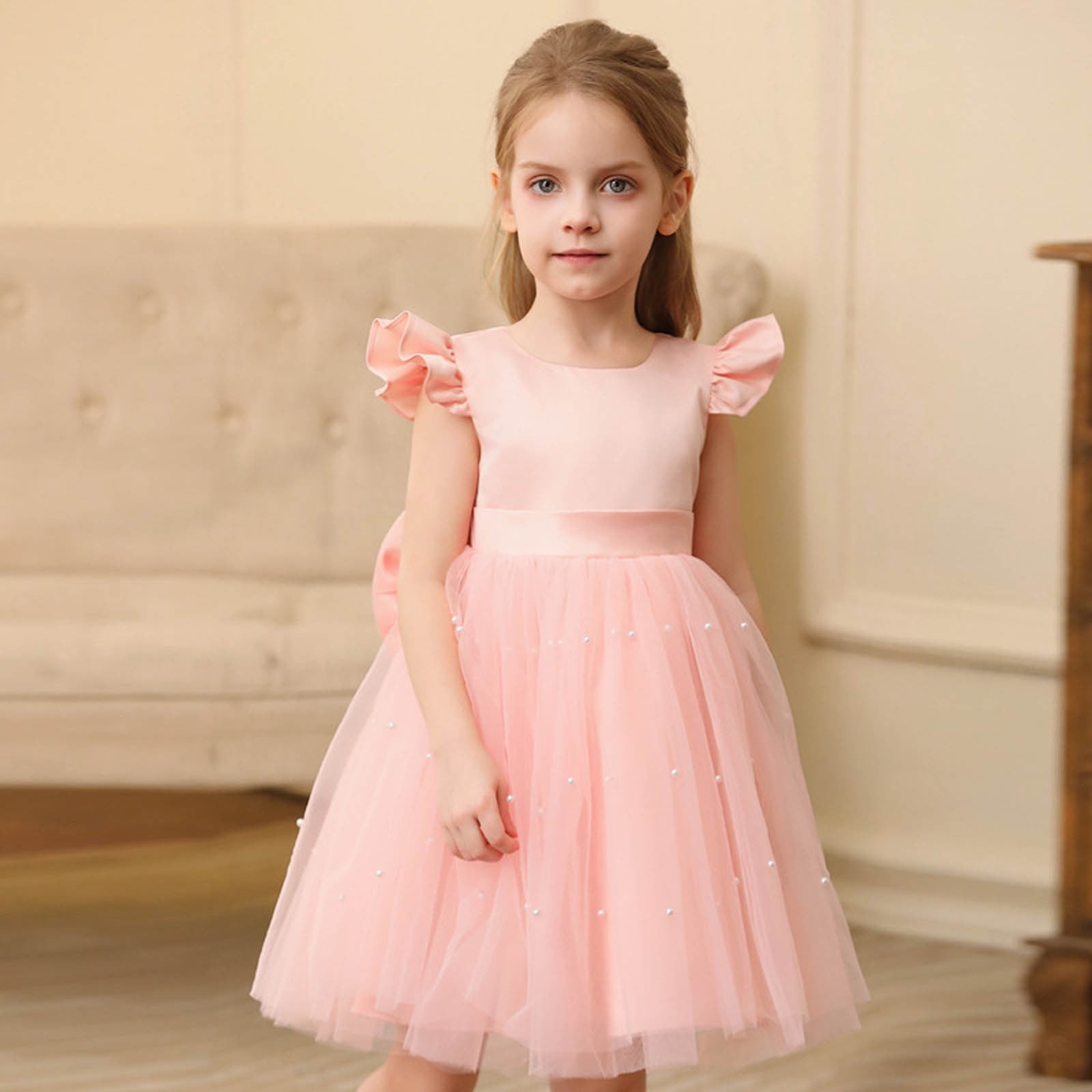 WEAIXIMIUNG Children's Mesh Dress Dress Stylish Little Girl Princess ...