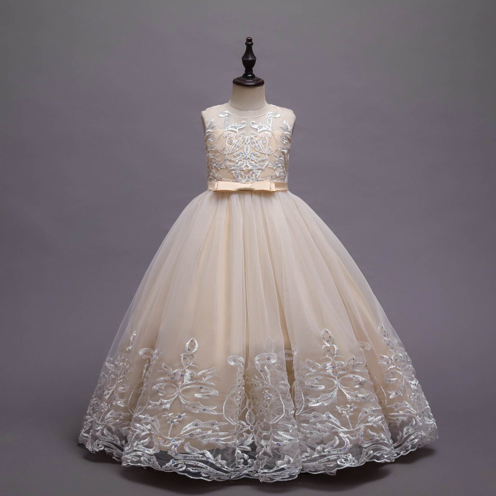 WEAIXIMIUNG Easter Flower Girl Lace Dress For Kids Wedding Bridesmaid ...