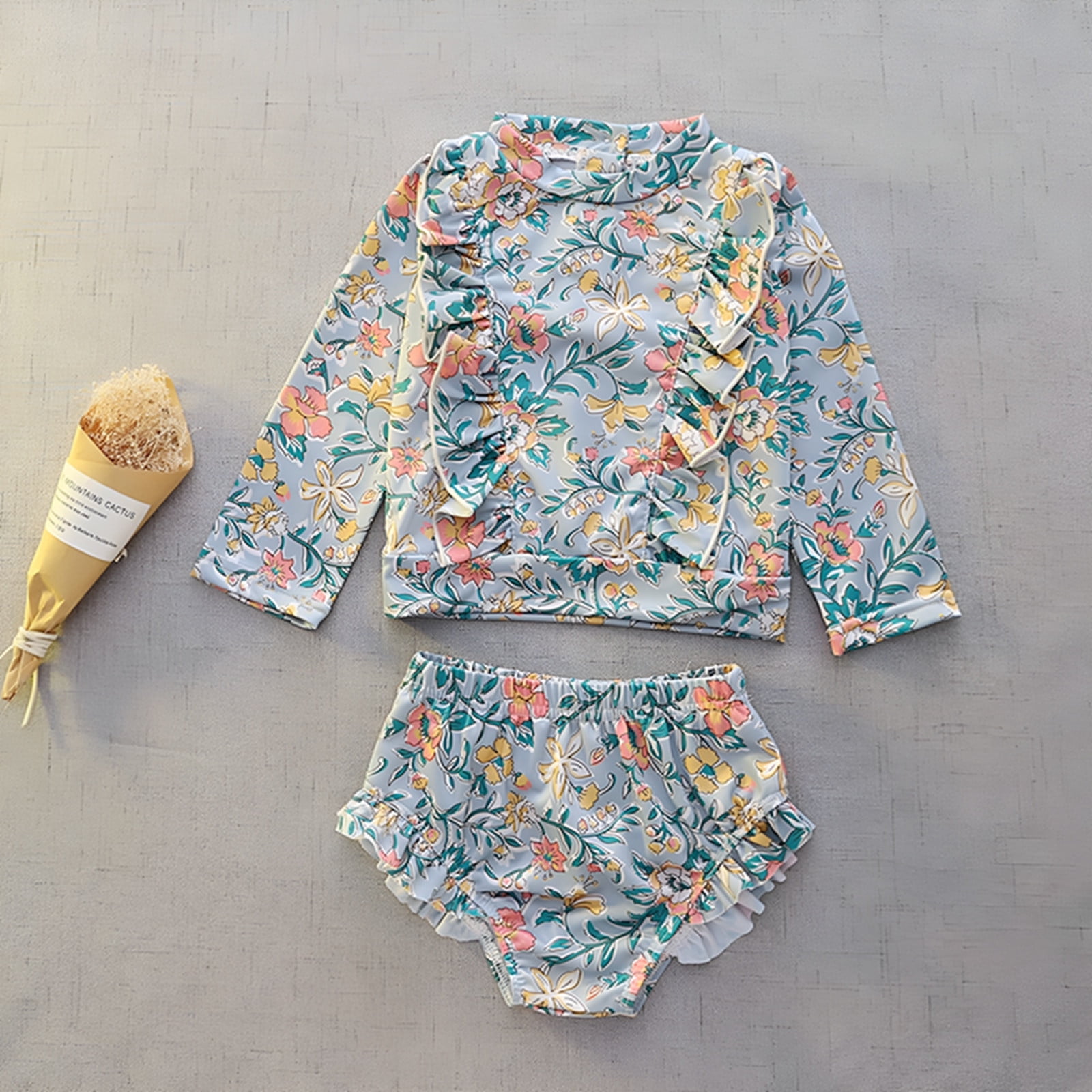WEAIXIMIUNG Swim Suits Size 14 Girls Bikini Long Sleeve Sun Swimsuit ...
