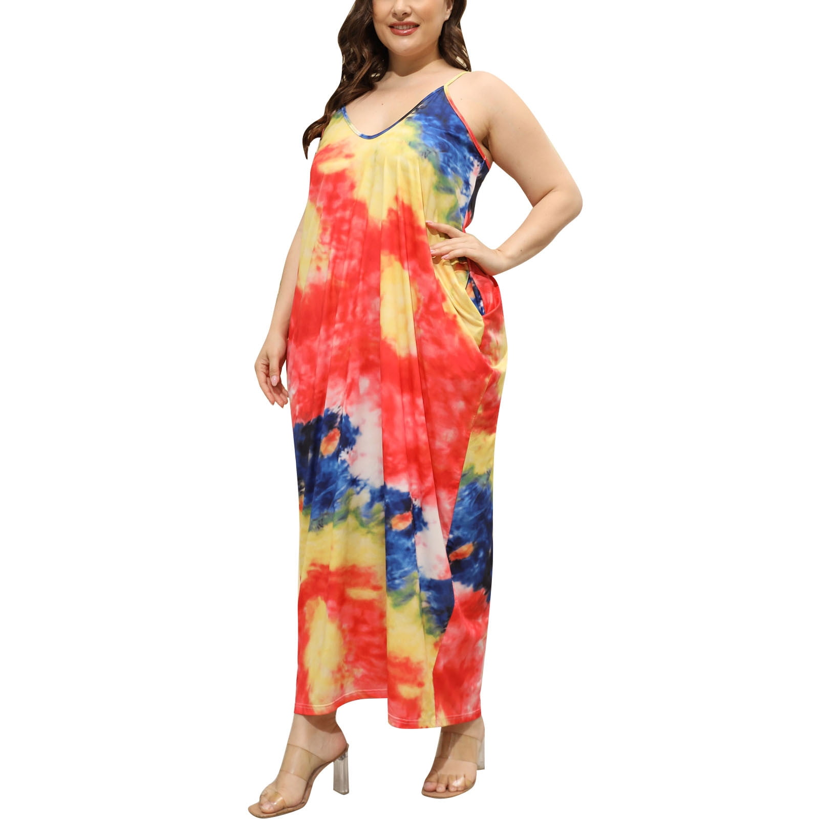 Weaiximiung Maxi Dress For Women Beach Vacation Plus Size Women Large