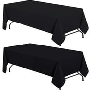 Euromax 4Ft Rectangular Fitted Spandex Tablecloths Table Covers(Black ...