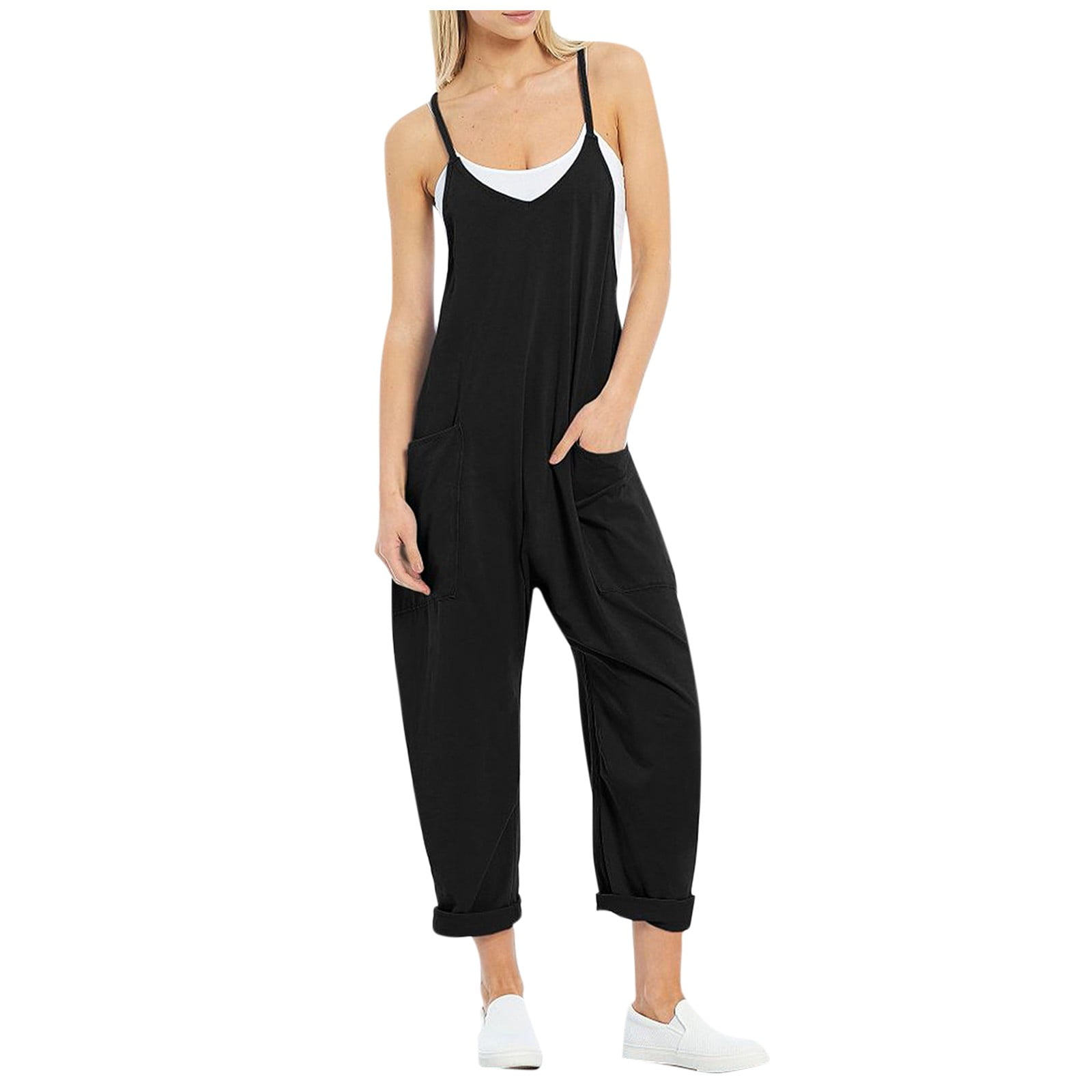 WEANT Baggy Jumpsuits For Women Women's Causal Jumpsuits V Neck ...
