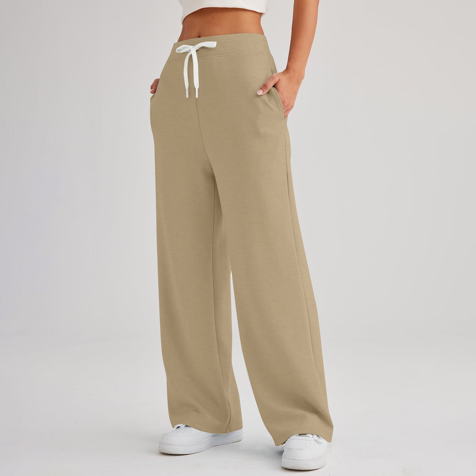 WEANT Pants for Women Trendy, Womens High Waisted Wide Leg Cargo Pants ...