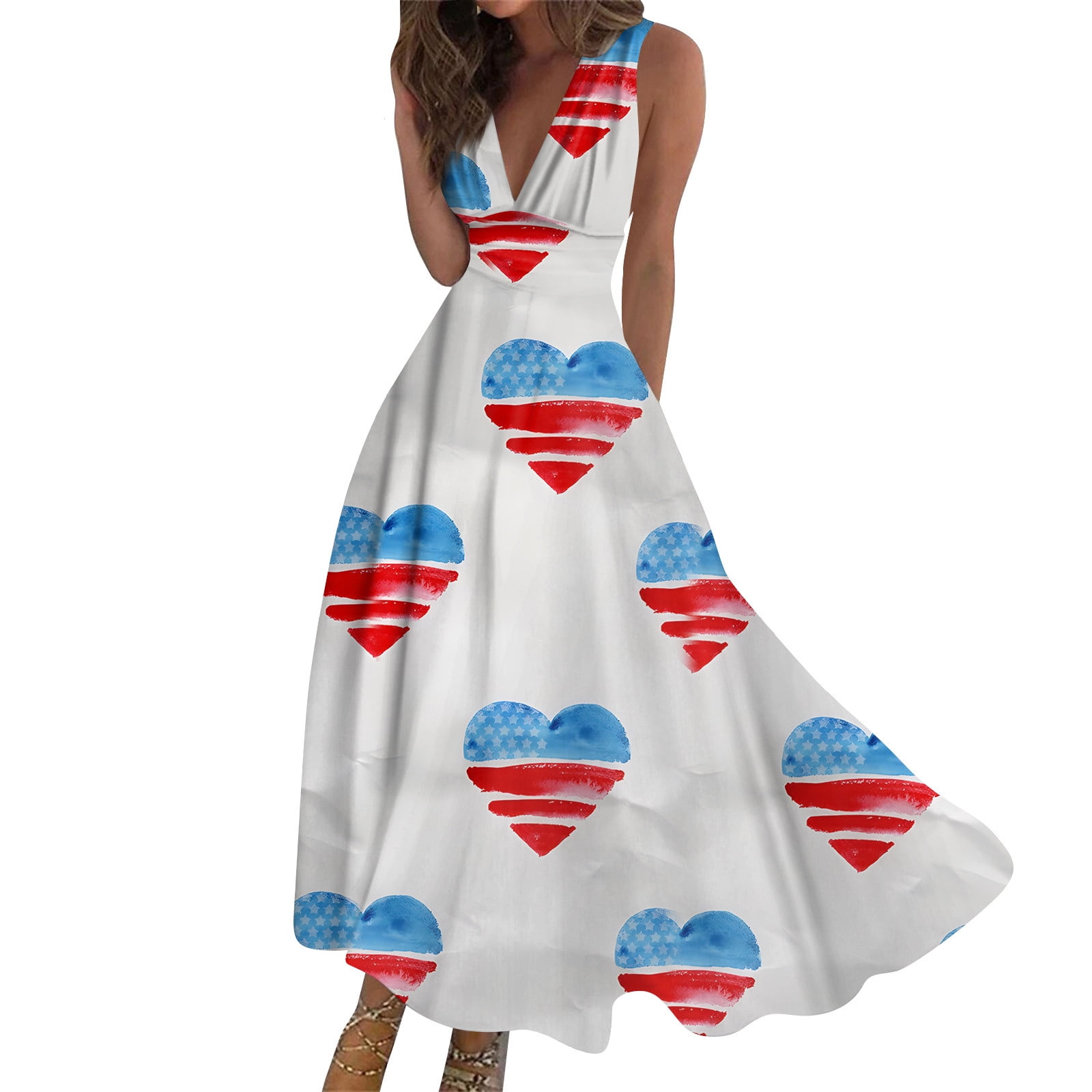 WEANT Plus Size Dress, Blouses for Women Dressy Casual, V Neck SunDress ...