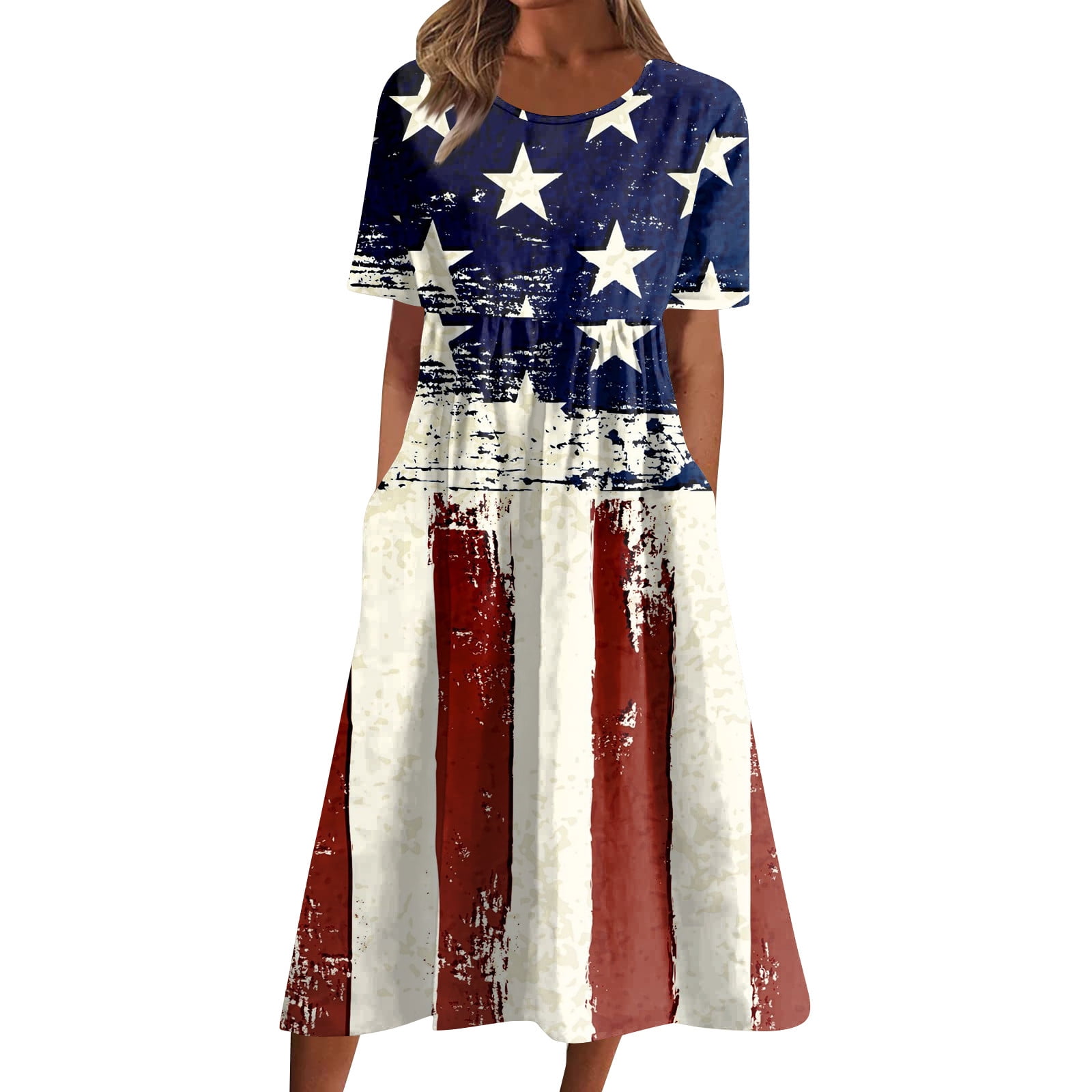 WEANT Plus Size Dress, Halter Dress for Women, Crewneck Midi Dress ...