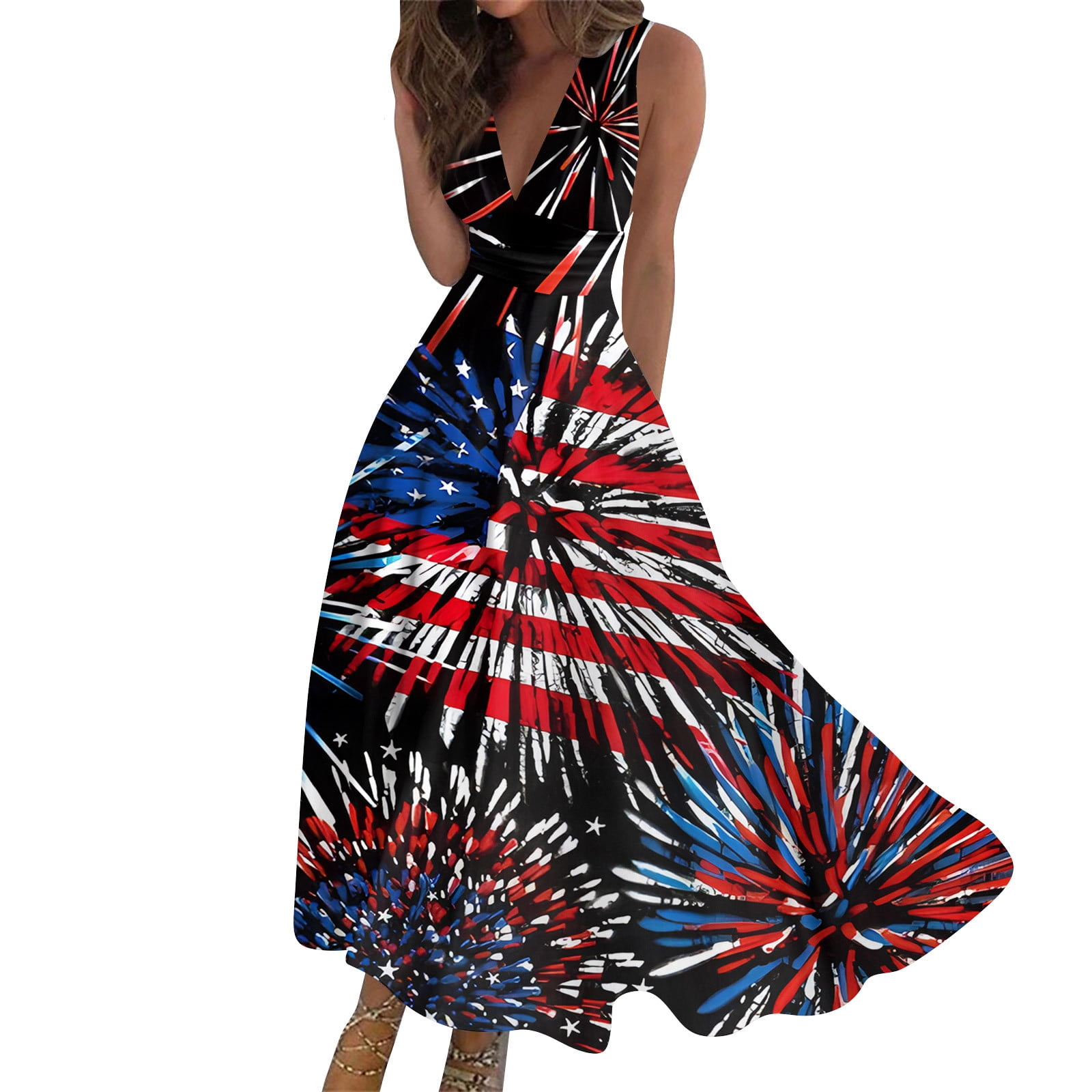 WEANT Plus Size Resort Dress, Dress for Women Wedding Guest, V Neck ...