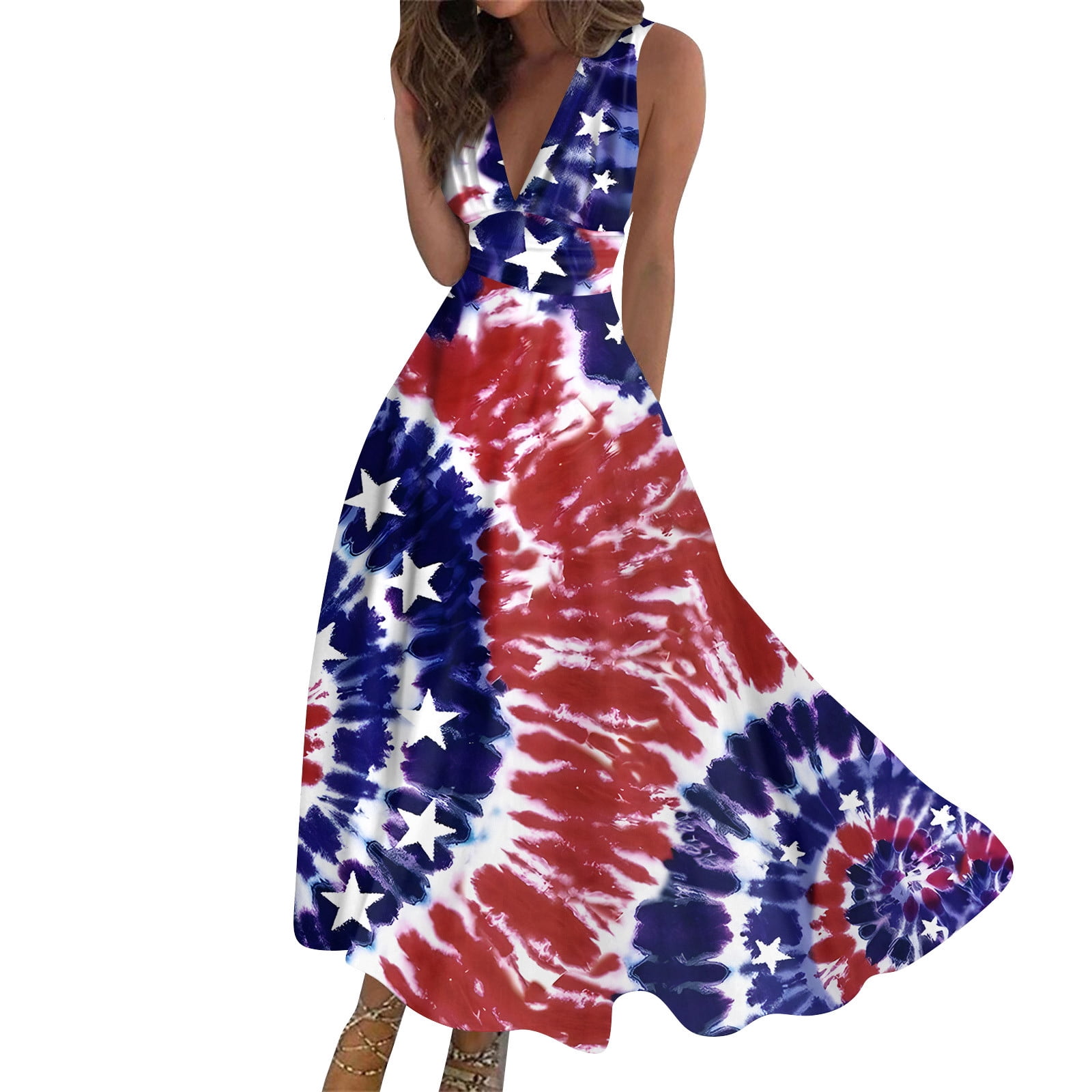 WEANT Plus Size Resort Dress, Halter Dress for Women, V Neck Maxi Dress ...
