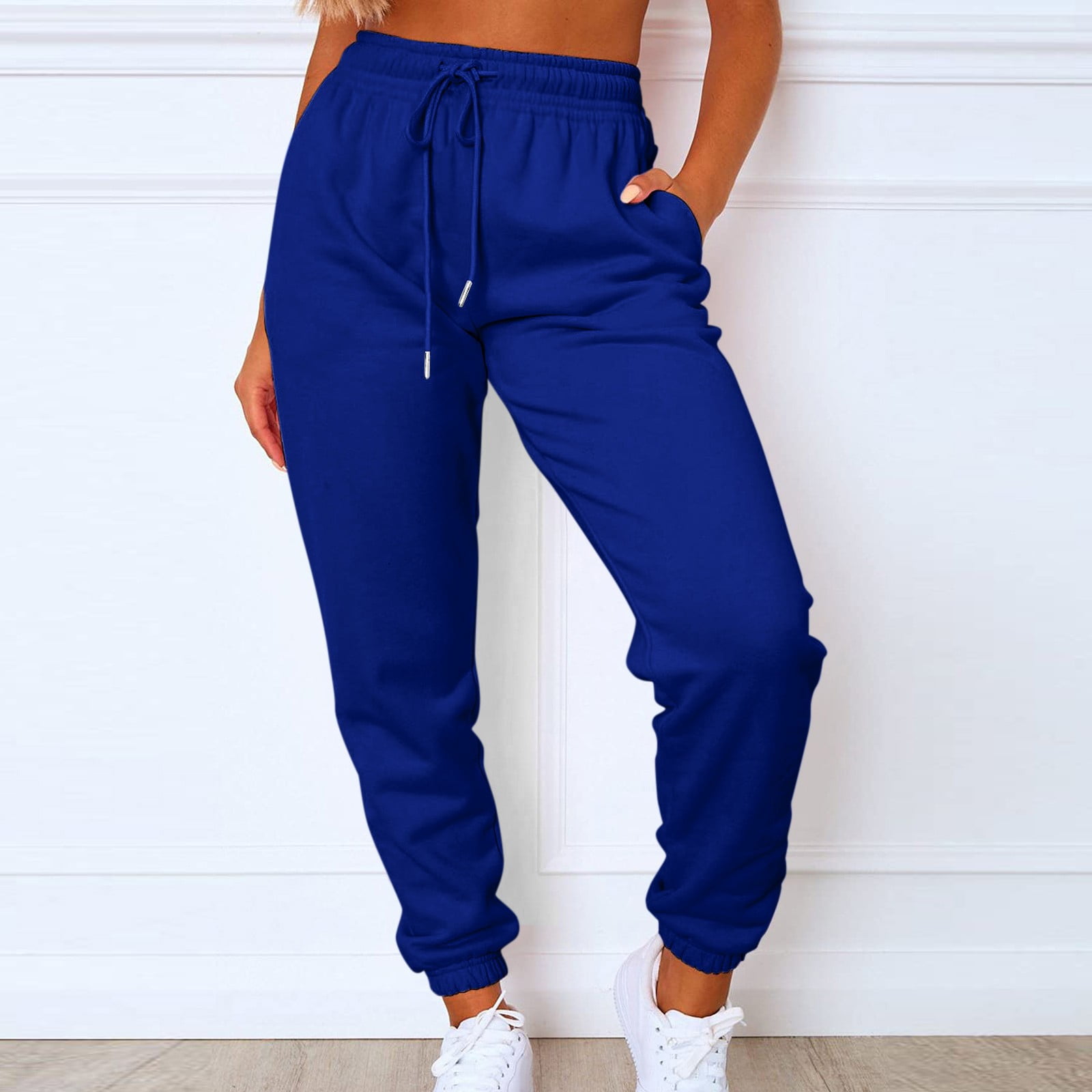 WEANT Sweatpants Women with Pockets Sweatpants Blue Wid Leg Sweatpants ...