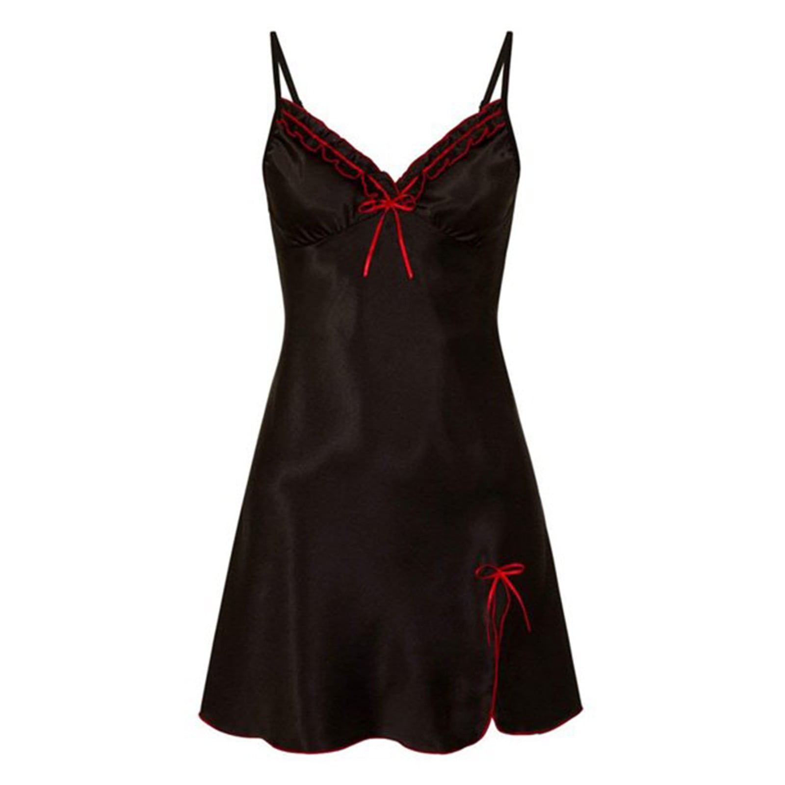 Weant Women Lingeries Sexy Black Lingerie Sexy Set Womens Satin Slip