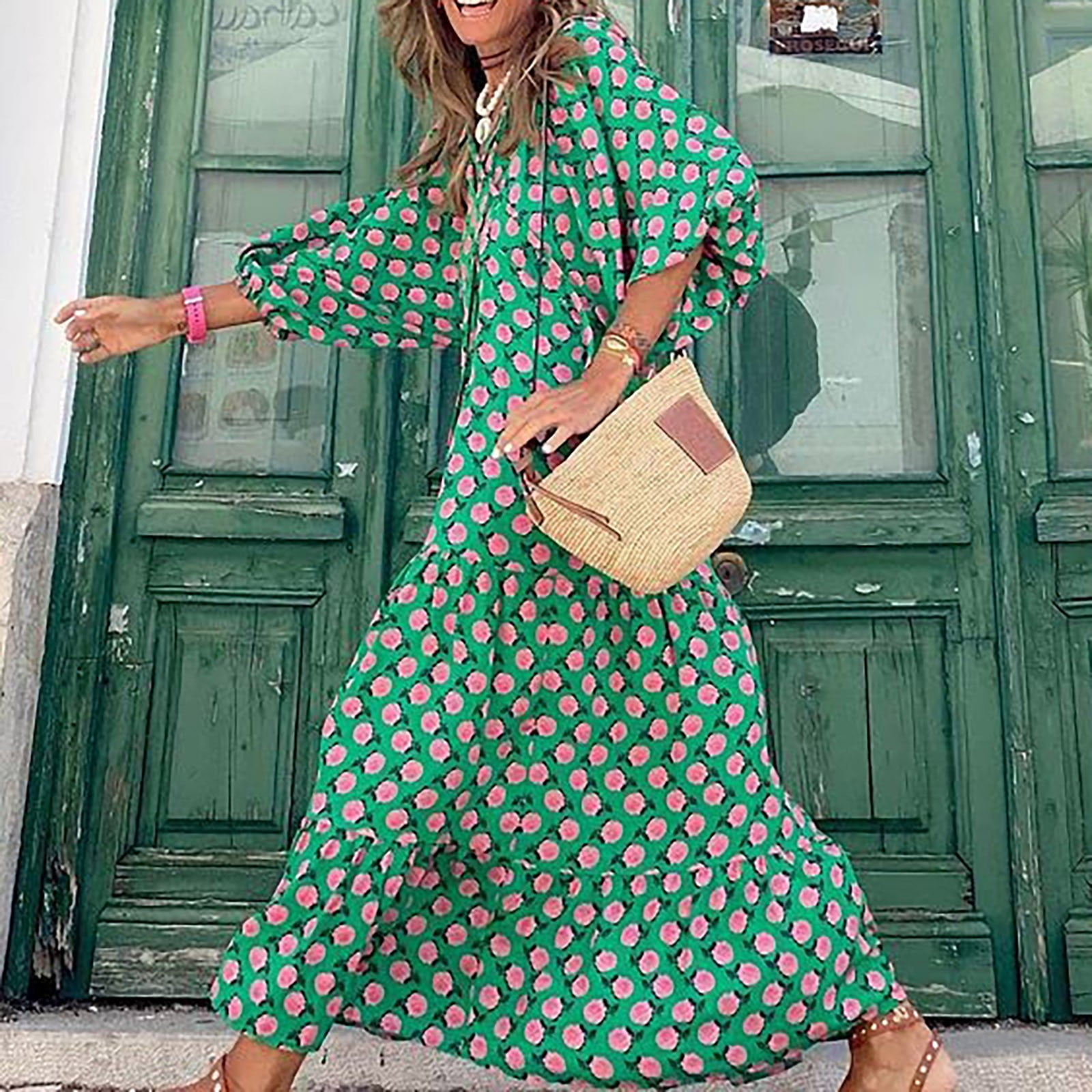 WEANT Women Summer Maxi Dress 2024 Plus Size Dresses for Curvy Women V ...