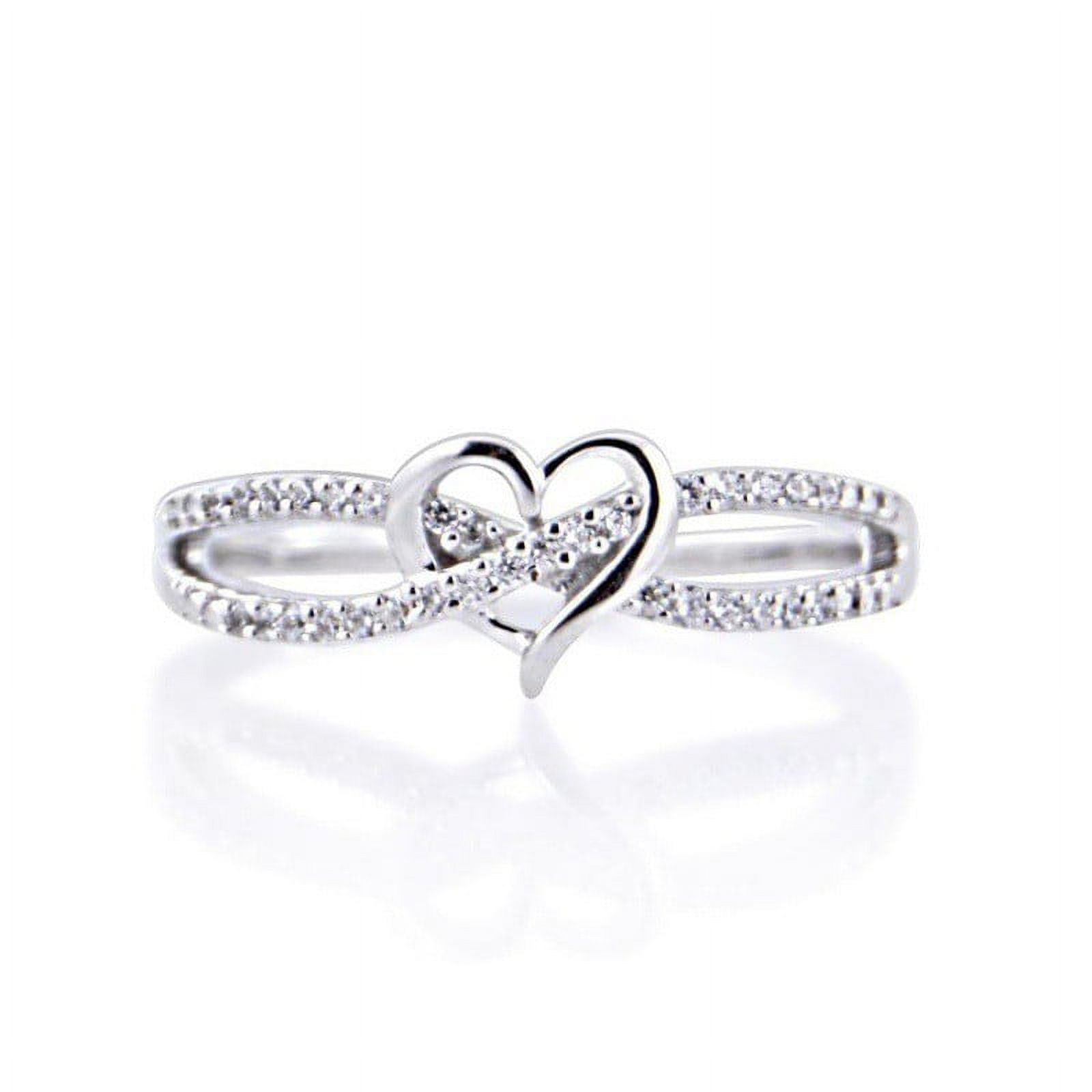 WEANT Womens 925 Sterling Silver Rings Initial Heart Rings Ladies Gift ...