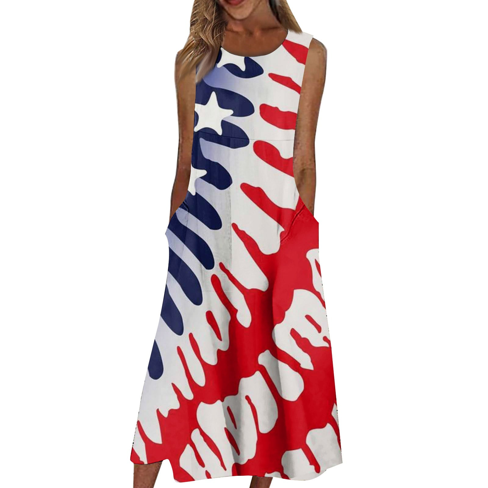 WEANT Womens Spring Dress 2024, Full Skirt Dress for Women, Crewneck ...