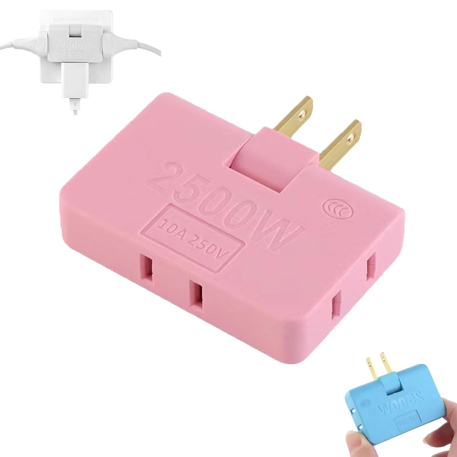 WEANTJ Rotatable Socket Converter, 3 Way Rotatable Socket Converter ...