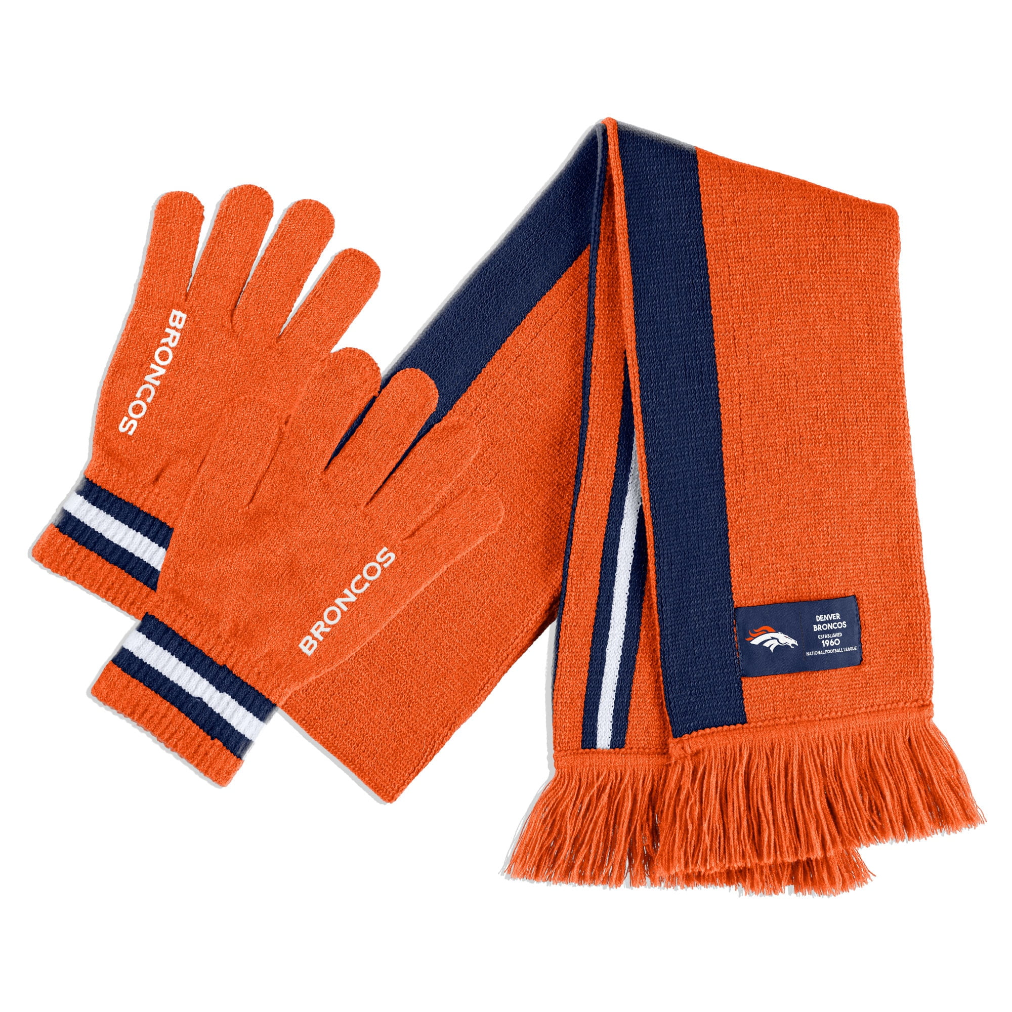 WEAR by Erin Andrews Denver Broncos Scarf and Glove Set - Walmart.com