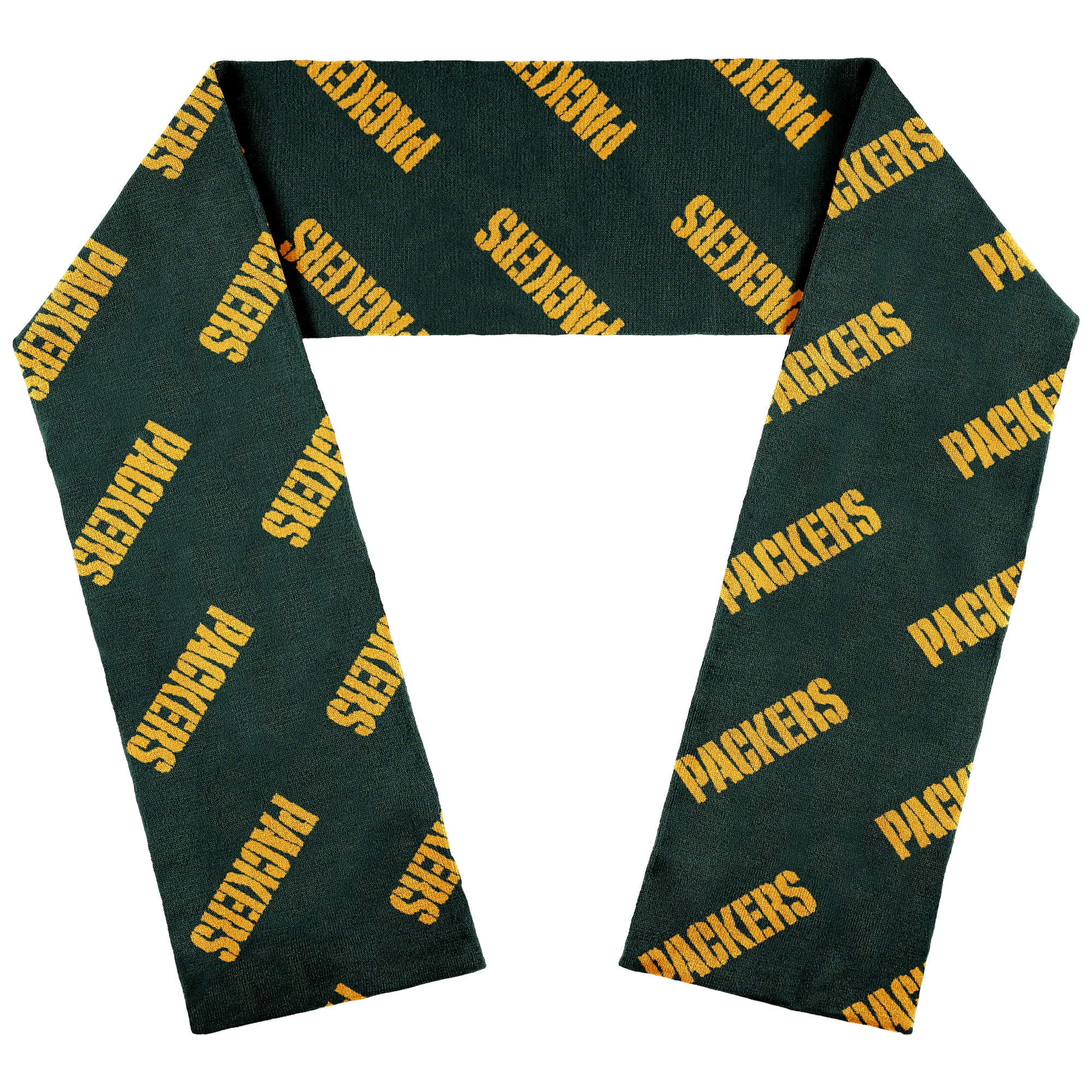 WEAR by Erin Andrews Green Bay Packers Team Wordmark Scarf - Walmart.com