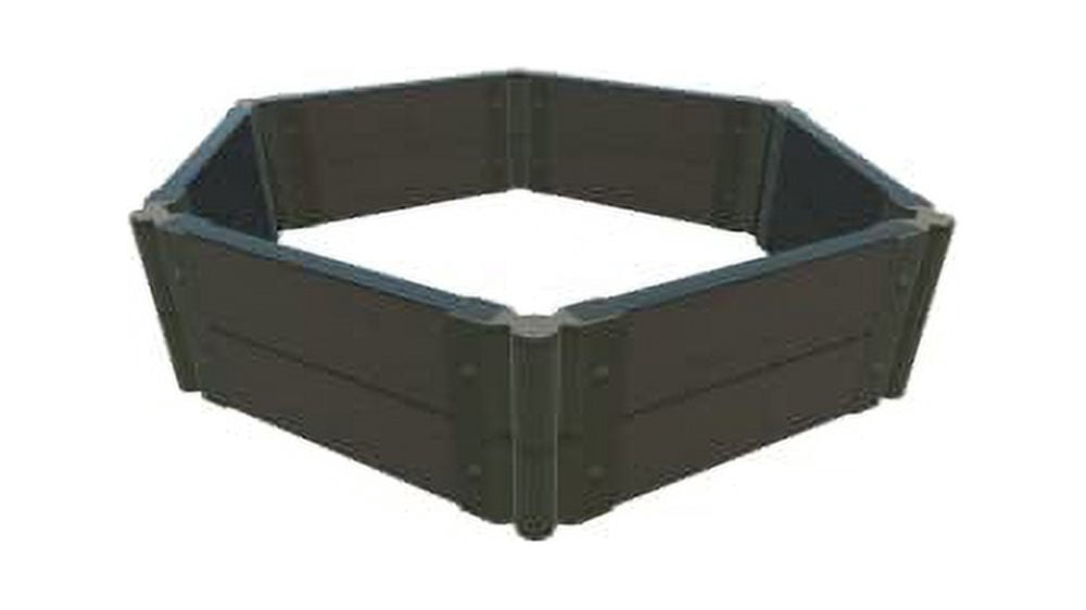 WEATHERED 2" TOOL FREE: 2 x 2 x 11' GARDEN RAISED BED (HEXAGON ...