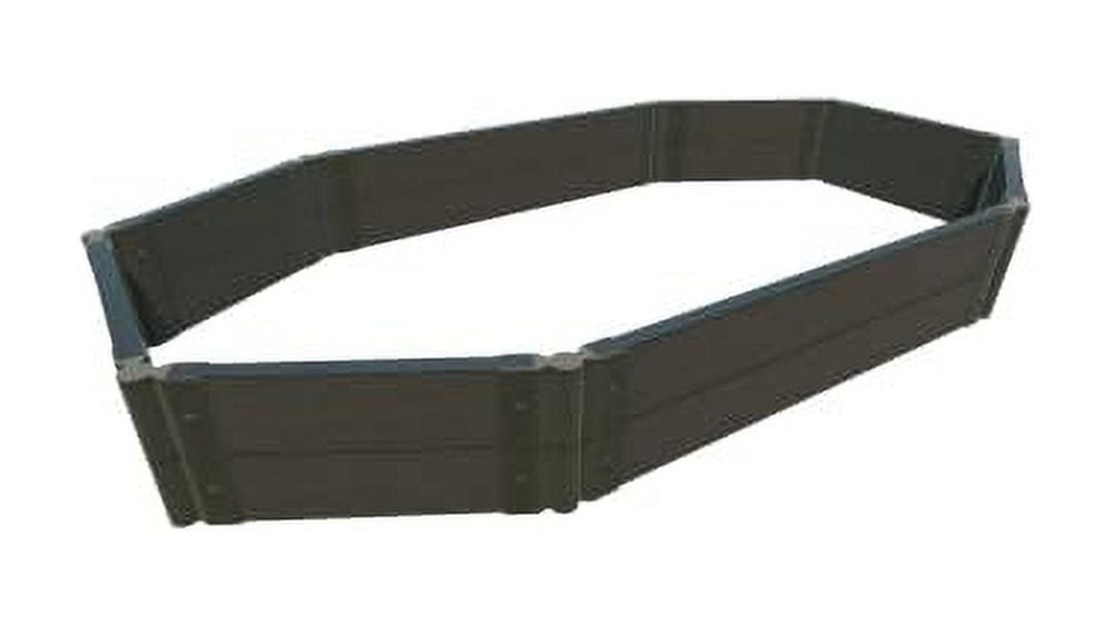 WEATHERED 2" TOOL FREE: 2 x 4 x 11' GARDEN RAISED BED (OCTAGON) ROMAN ...