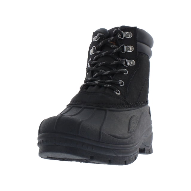 WEATHERPROOF VINTAGE Mens Black Mixed Media Removable Insole Waterproof ...