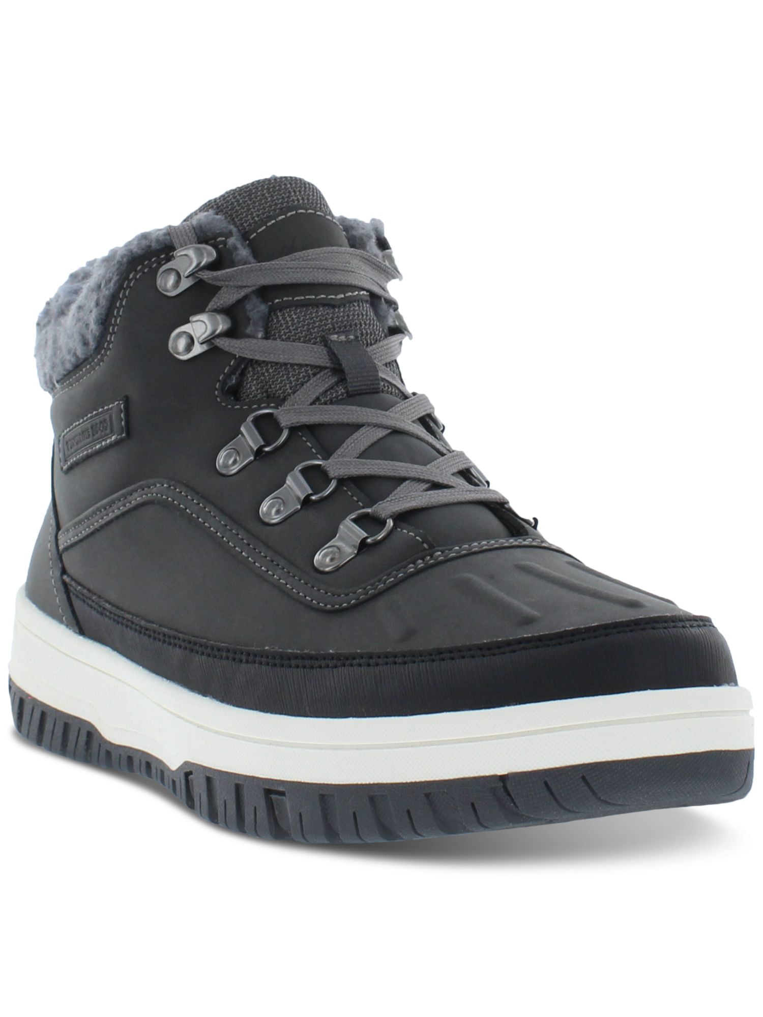 WEATHERPROOF VINTAGE Mens Gray Cushioned Larry Round Toe Platform Lace ...