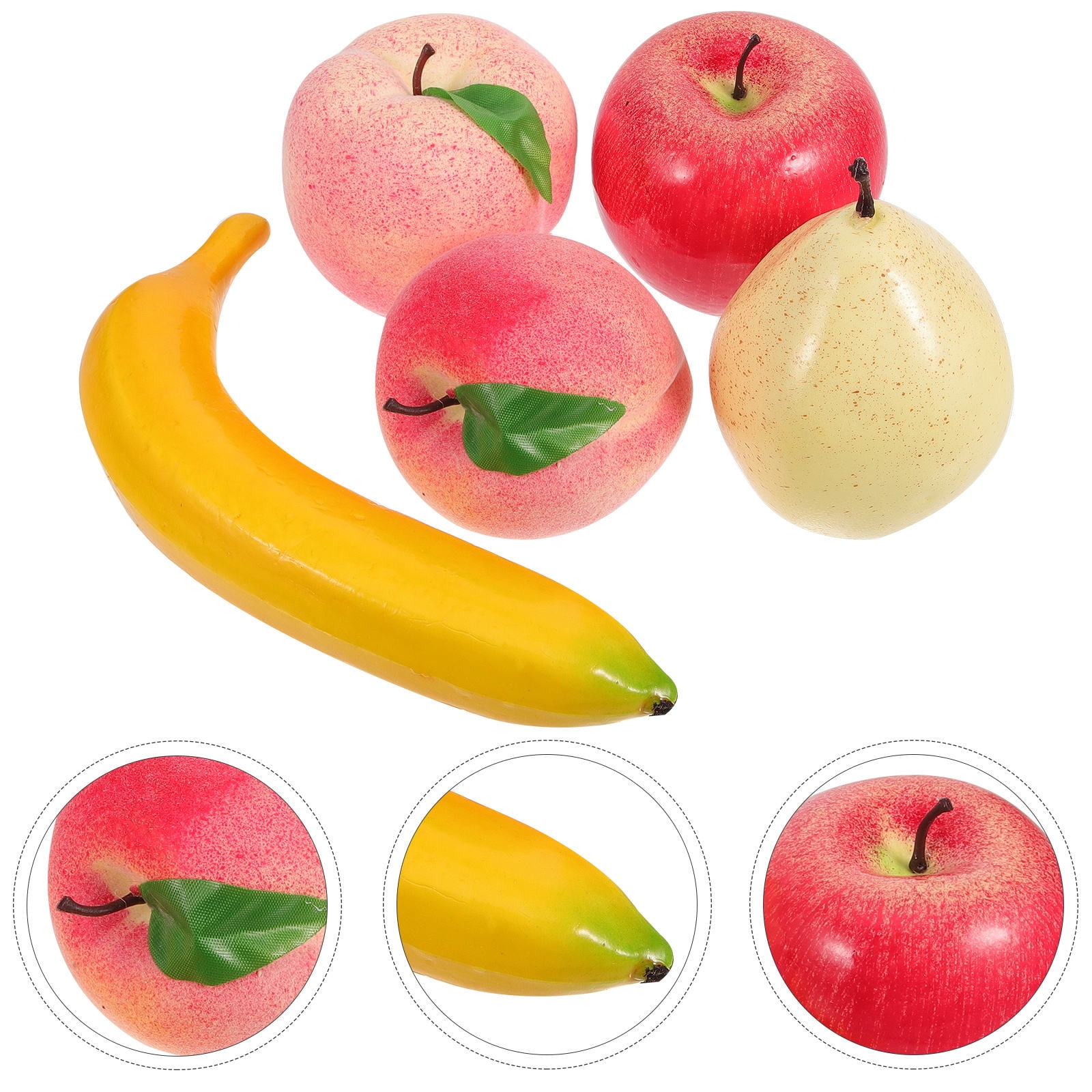 WEAVILUX Assorted Color Plastic Banana Shaped Fake Fruits - Walmart.com