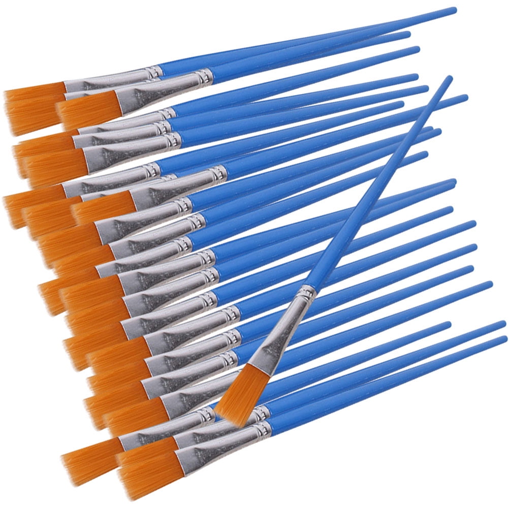 WEAVILUX 30Pcs Watercolor Paintbrush Set Blue Nylon Brushes for Art ...