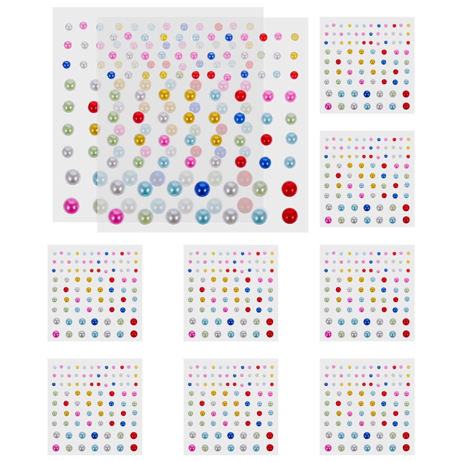 WEAVILUX 10 Sheets Self-Adhesive Face Rhinestones Rhinestone Sheets ...