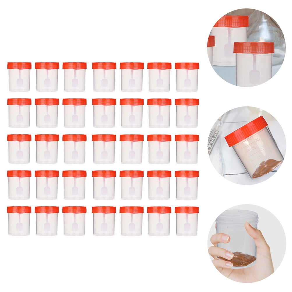 WEAVILUX 100pcs Stool Sample Cups Sealed Test Boxes For Fecal Analysis ...