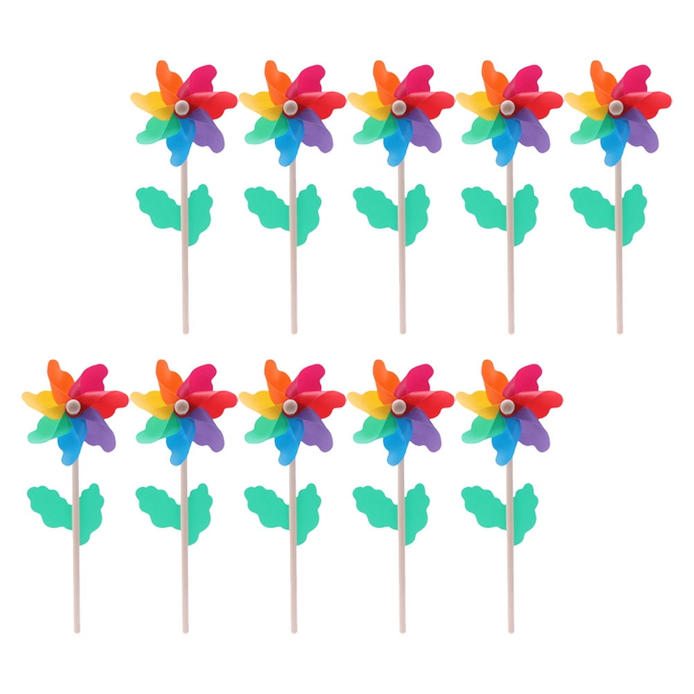 WEAVILUX Windmill for Yard 14pcs PVC Garden Decoration Outdoor Event ...