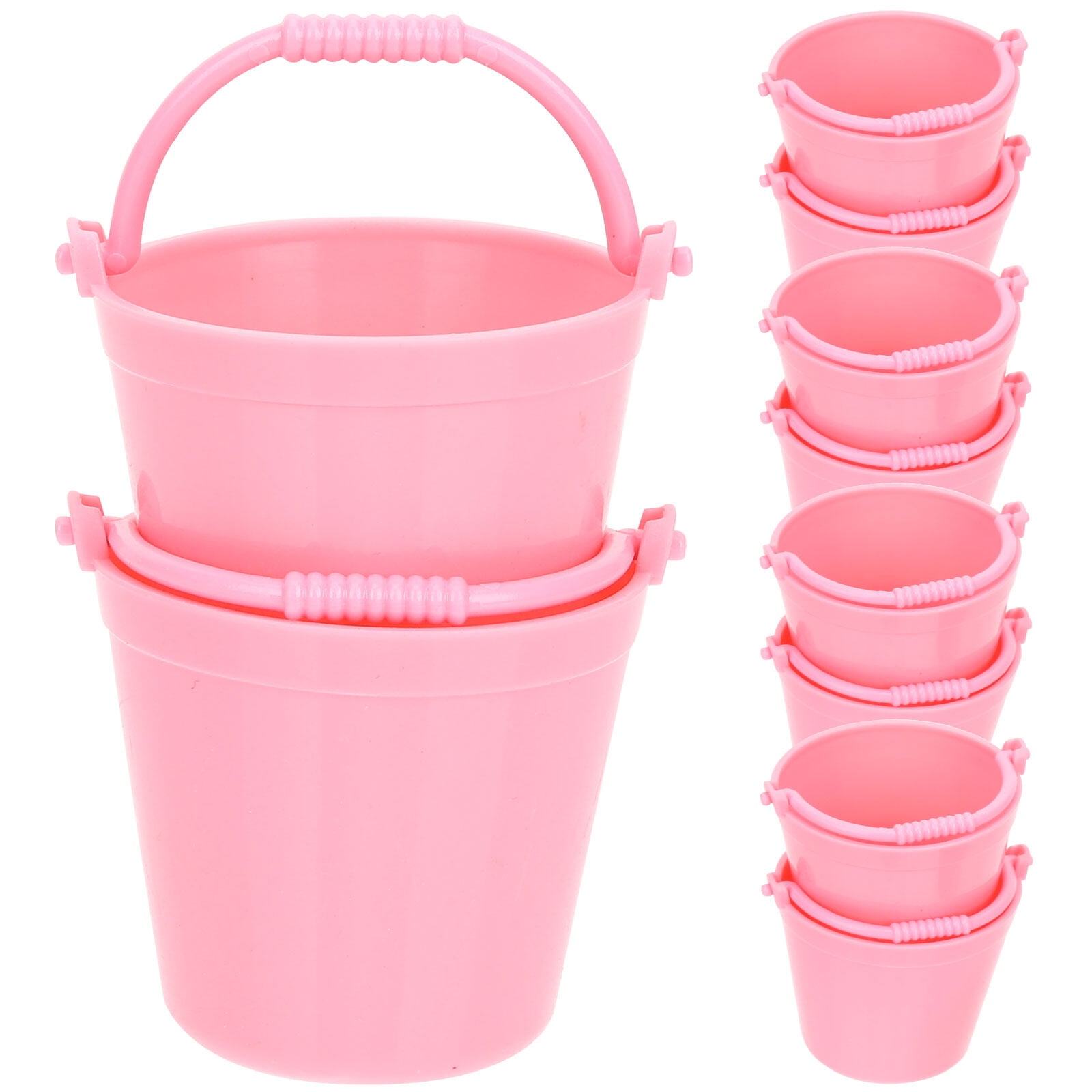 WEAVILUX 15Pcs Small Buckets Pink Plastic for DIY Craft and Storage ...