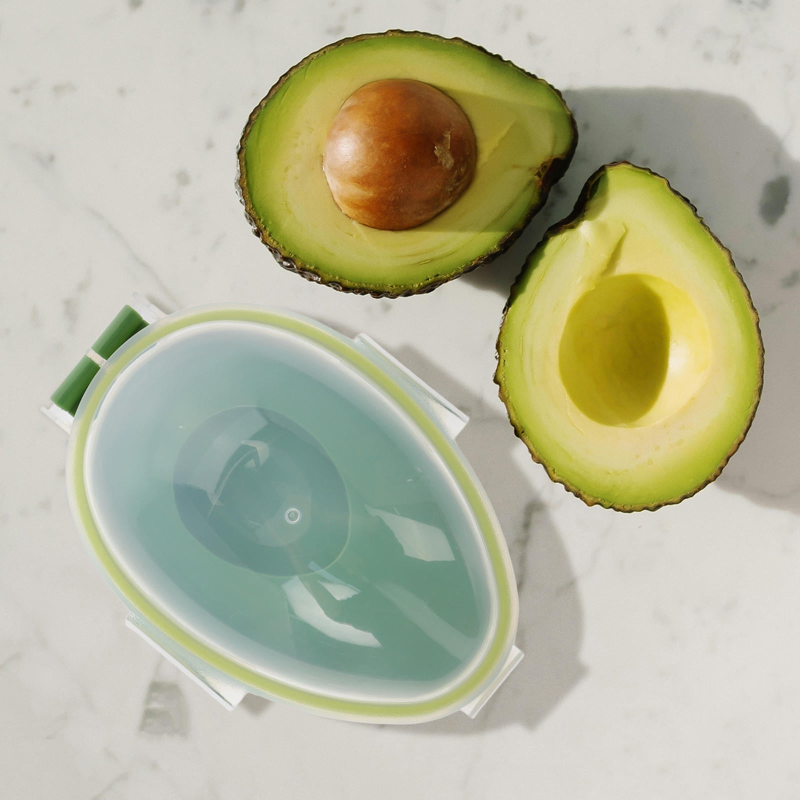 WEAVILUX 1Pack Avocado Keeper Square PP Silicone Fresh-Keeping Sealed ...