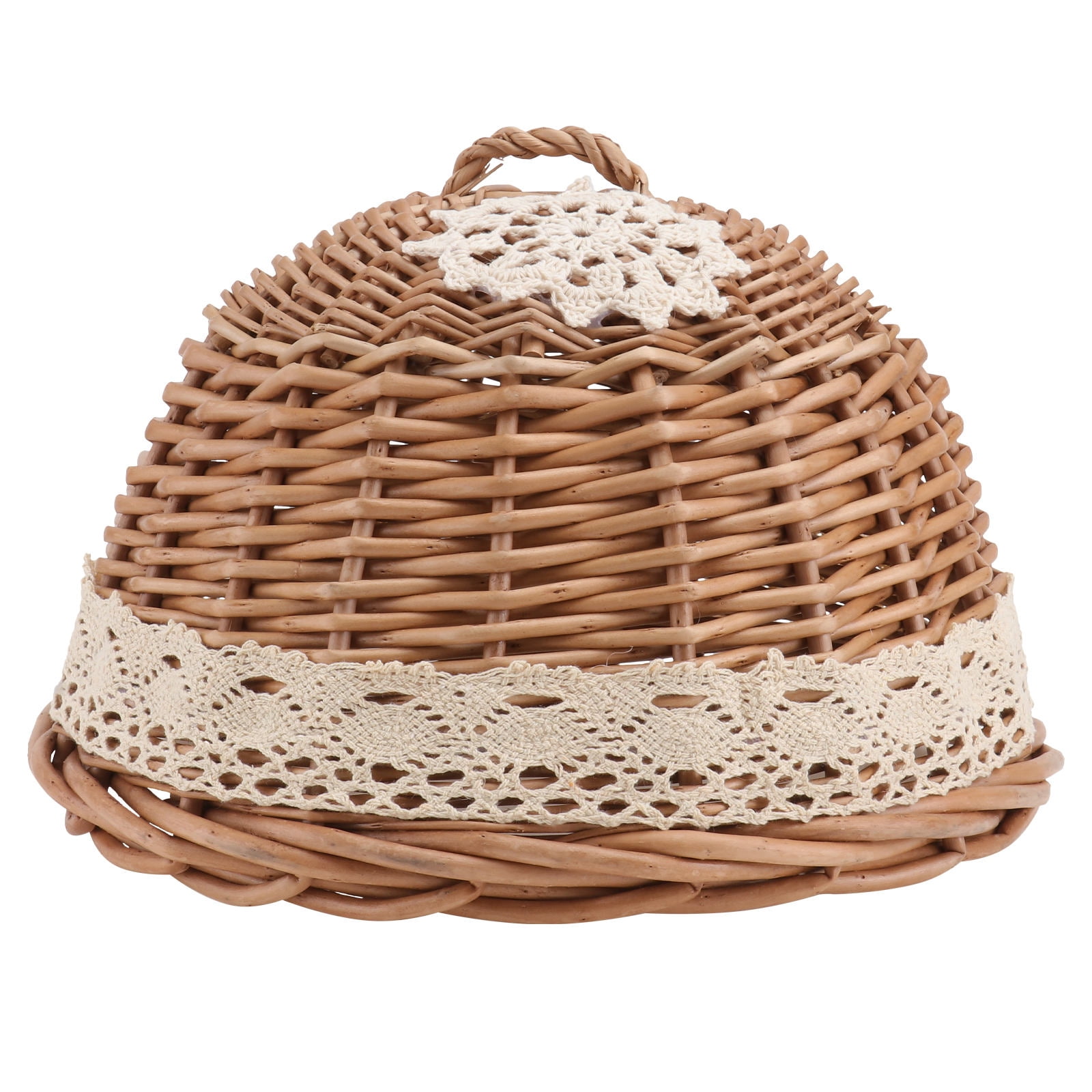WEAVILUX 1Pack Rattan Woven Basket for Food Storage and Decoration with ...