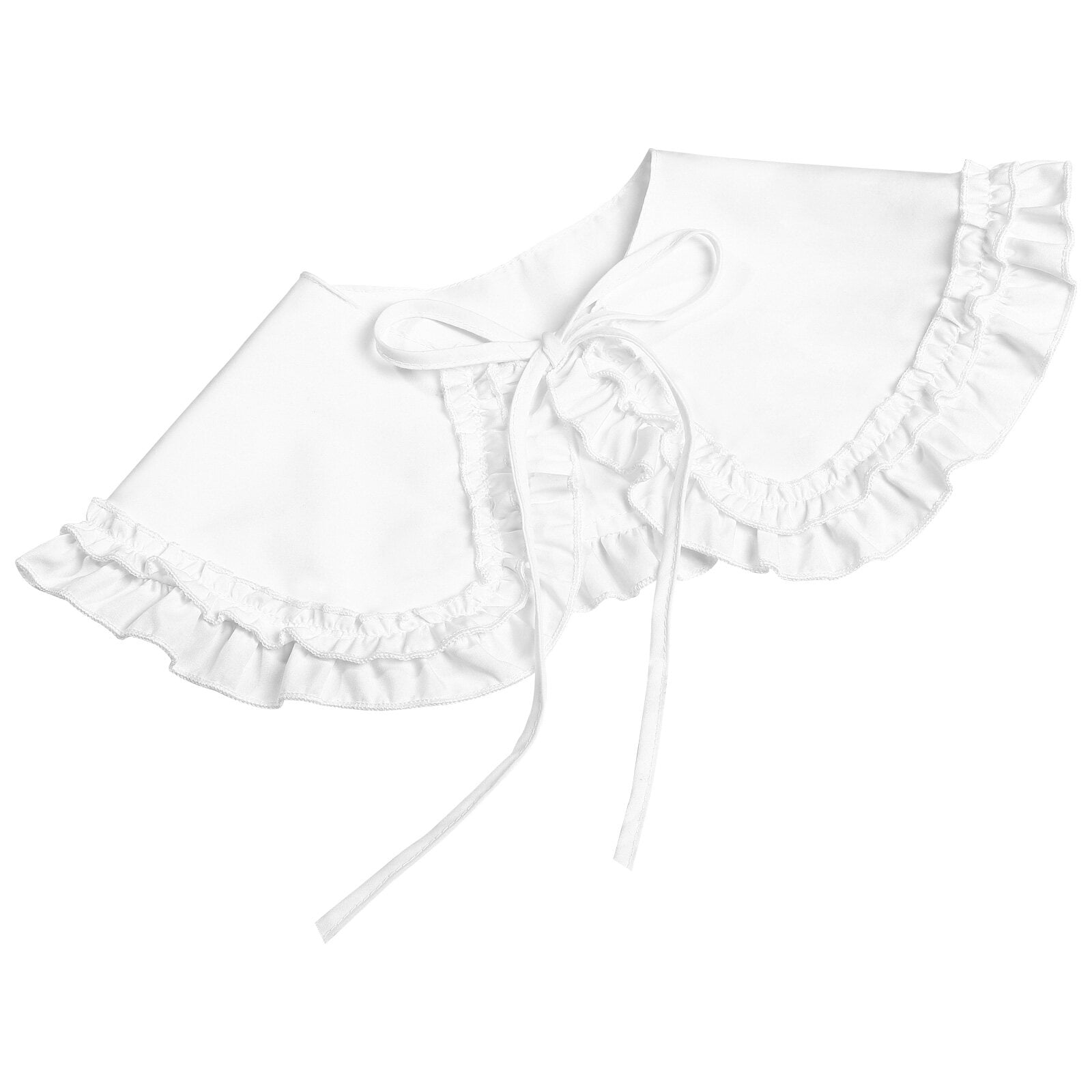 WEAVILUX 1Pack White Chiffon False Collar for Women Girls Party Wedding ...