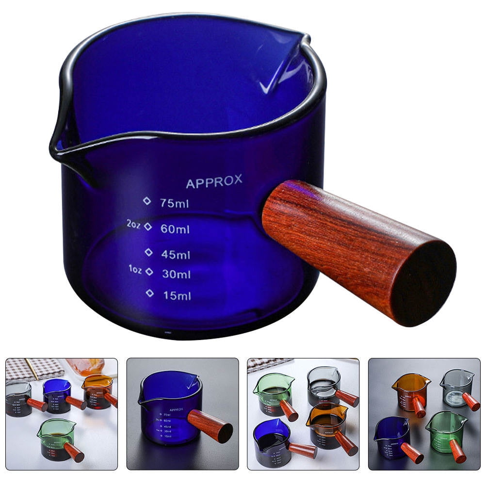 WEAVILUX 1Pcs Coffee Pitcher Pitchers For Drinks Blue Glass Double ...