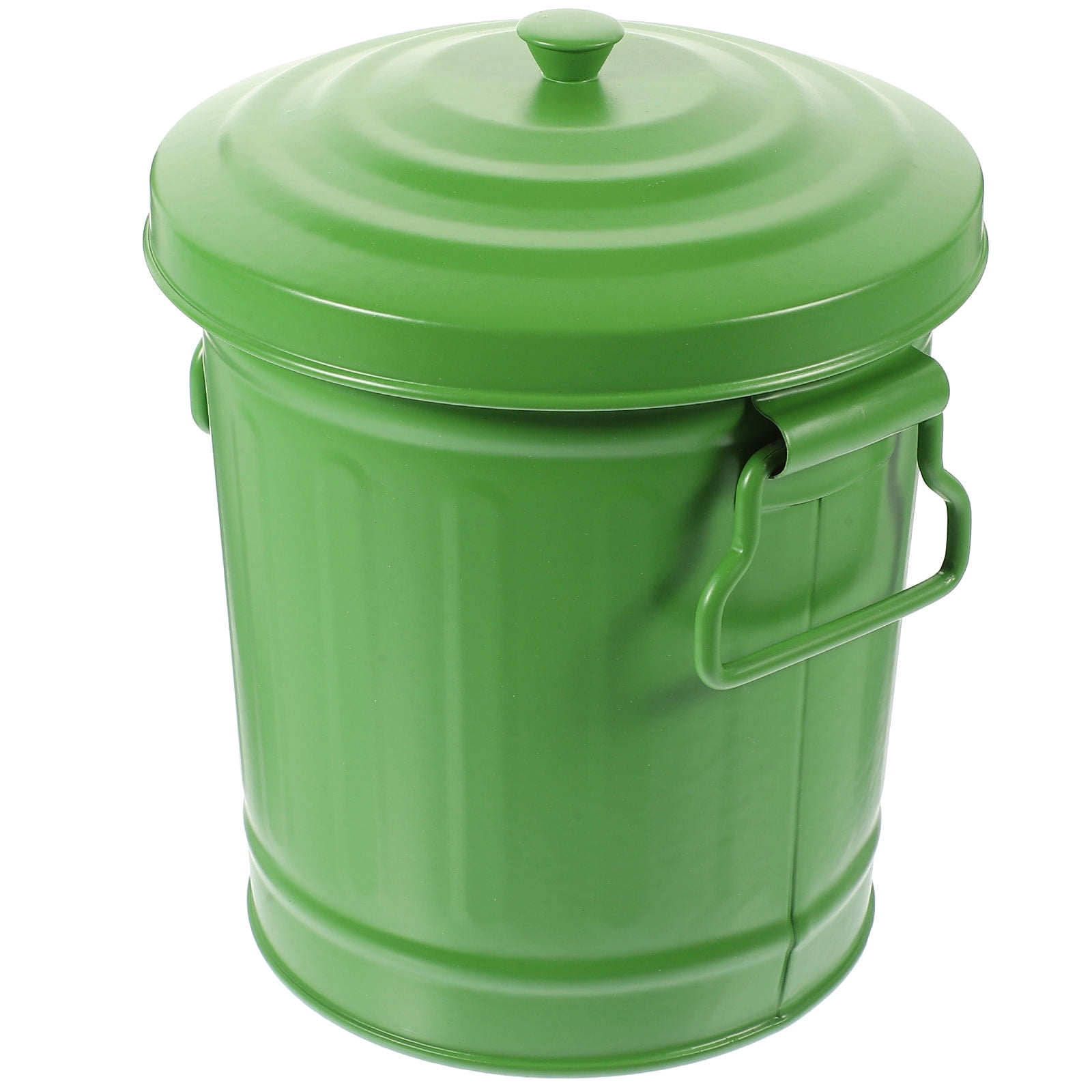 WEAVILUX Retro Design Desk Trash Can Iron 1Set Sturdy Trash Storage For ...