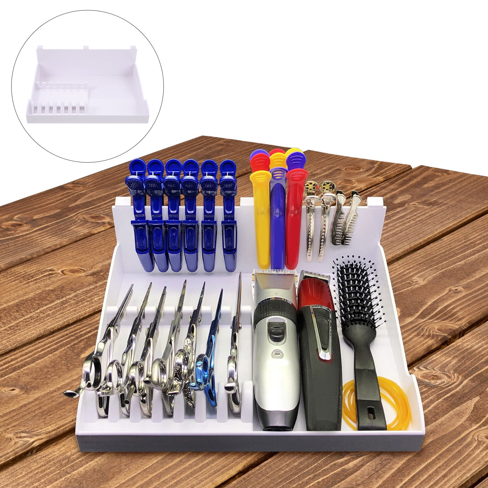 WEAVILUX 1Set Shear Holder For Barber Station White Color Abs Material For Hairdressing Tools In ...