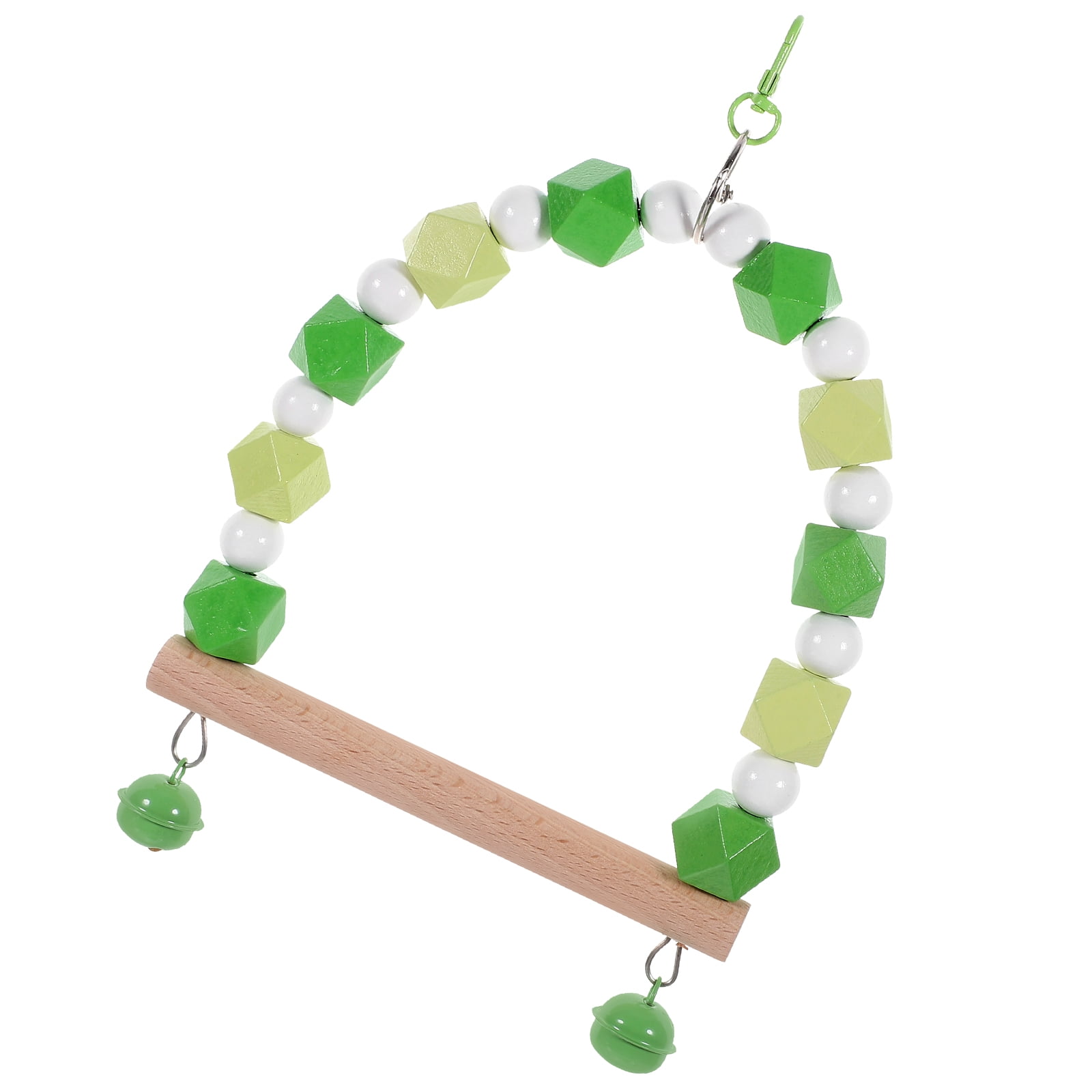 WEAVILUX 1Set Wooden Parrot Swing Toy for Pet Birds with Assorted Color ...