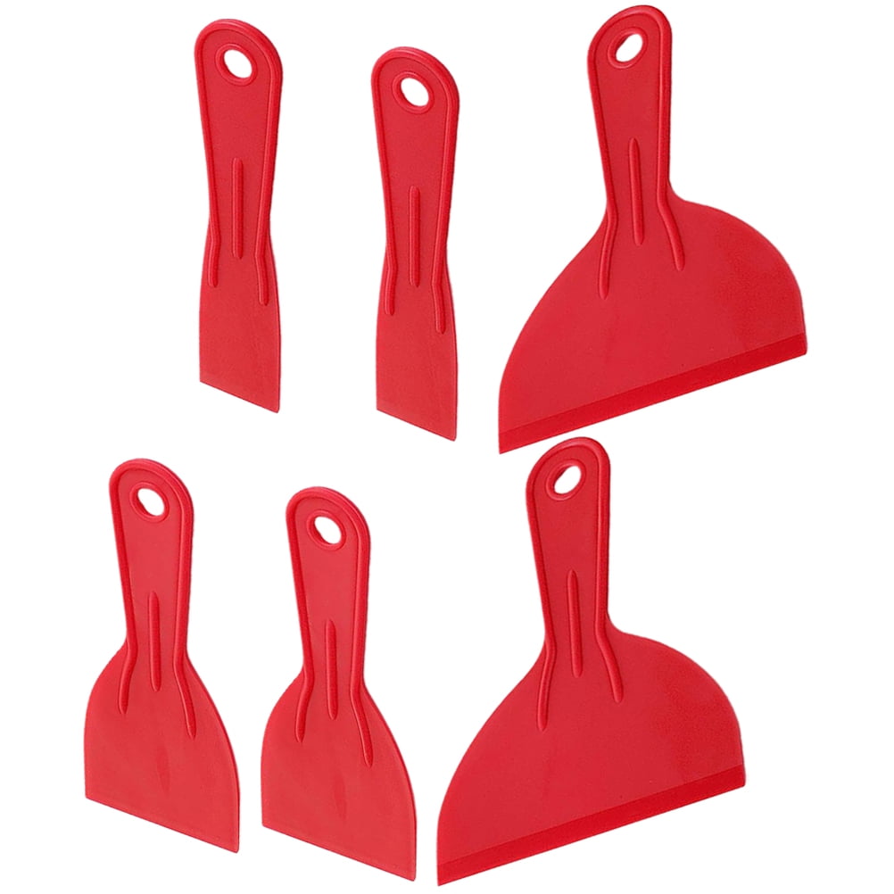 WEAVILUX Multi-Purpose Scraper Tool Putty Spatula Red 2 Sets for ...